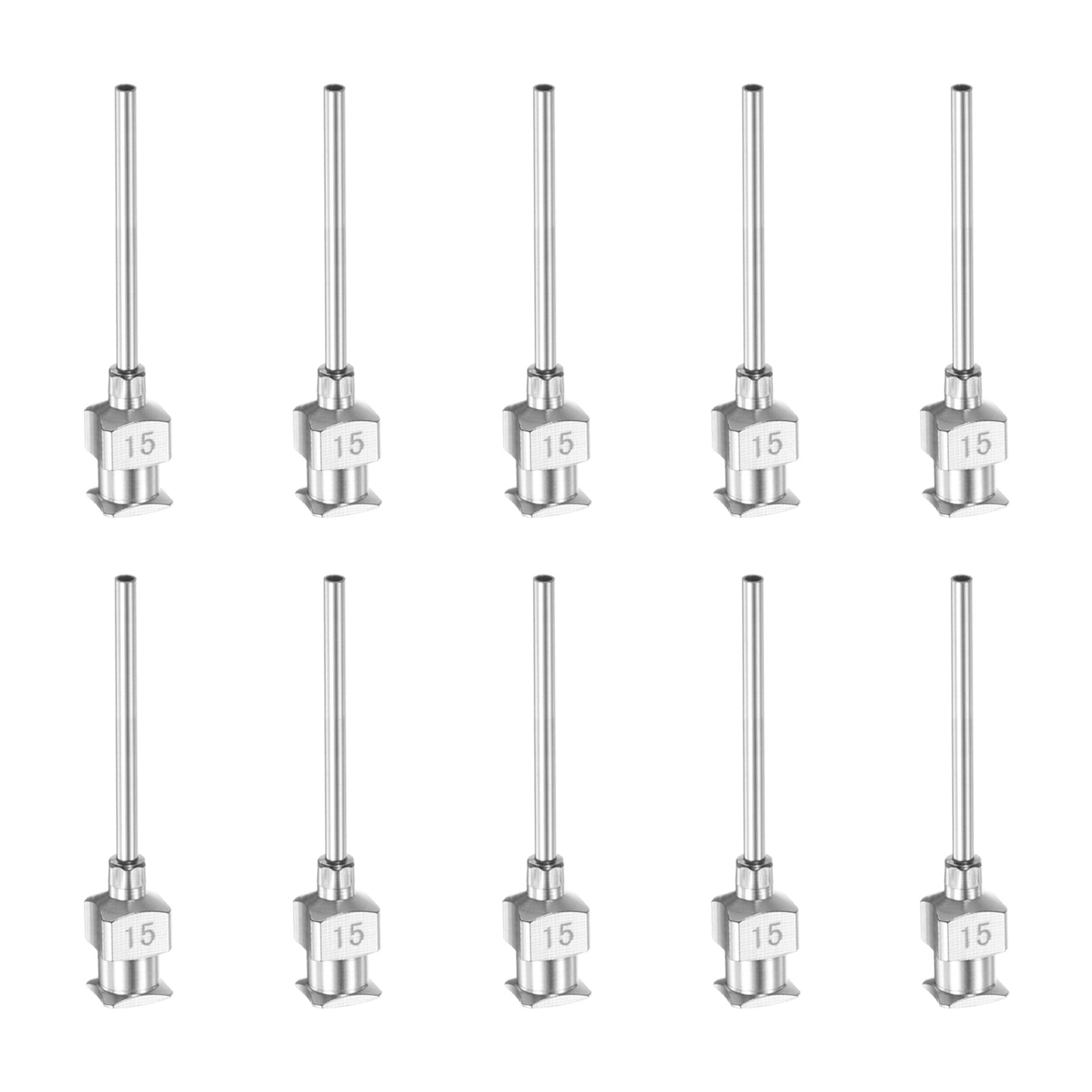 Uxcell 10Pack 15G Stainless Steel Dispensing Needles, 1" Glue Needle ...