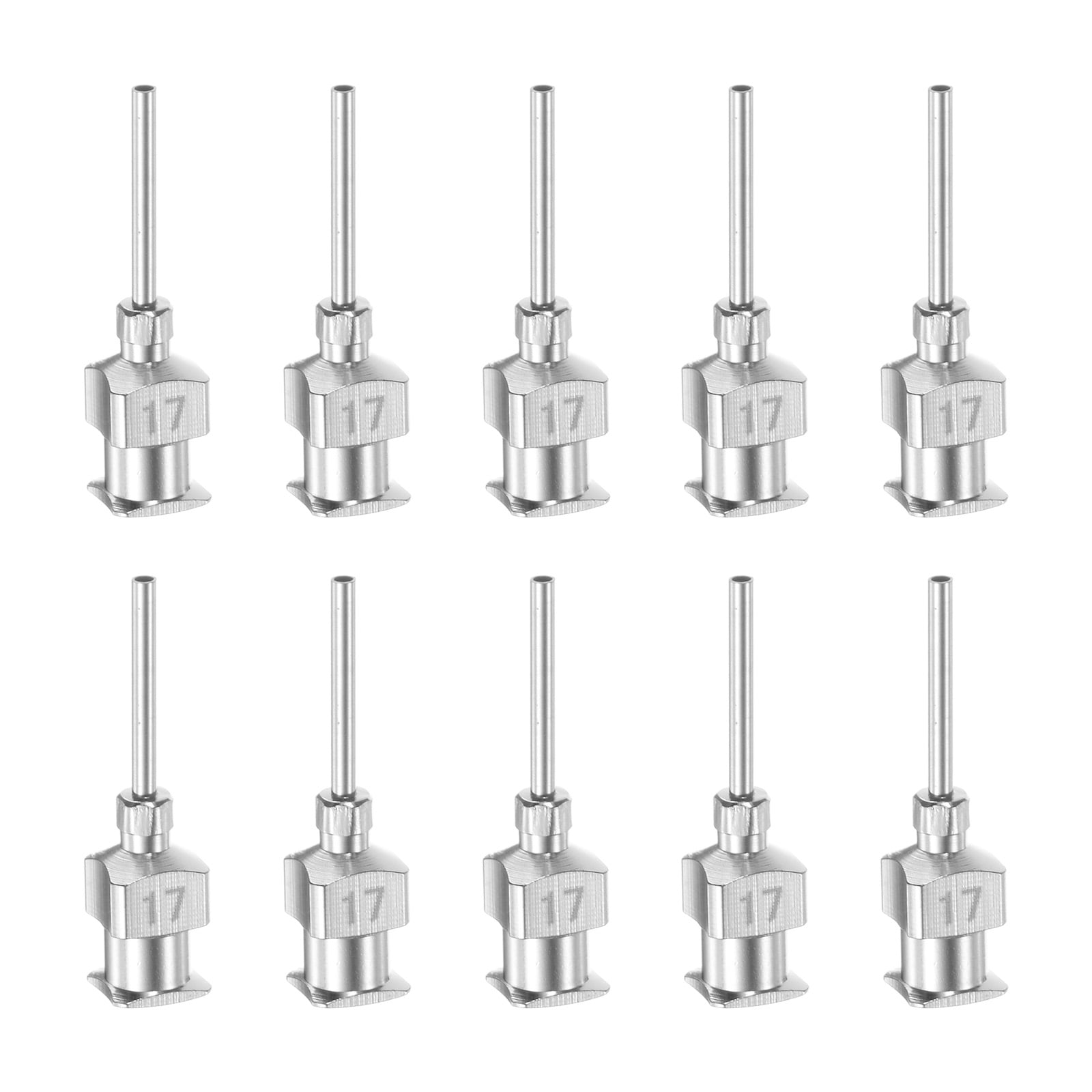 Uxcell 10Pack 17G Stainless Steel Dispensing Needles, 1/2" Glue Needle ...