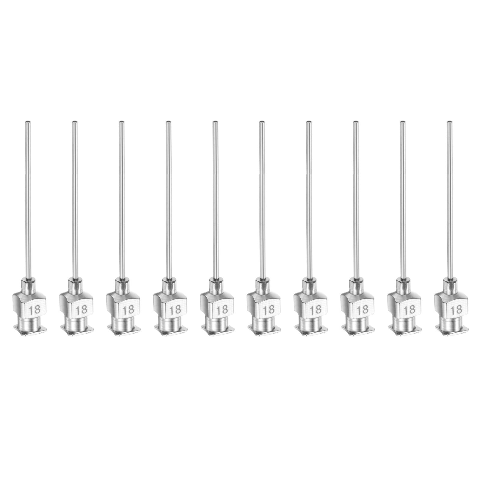 Uxcell 10Pack 18G Stainless Steel Dispensing Needles, 1 1/2" Glue ...