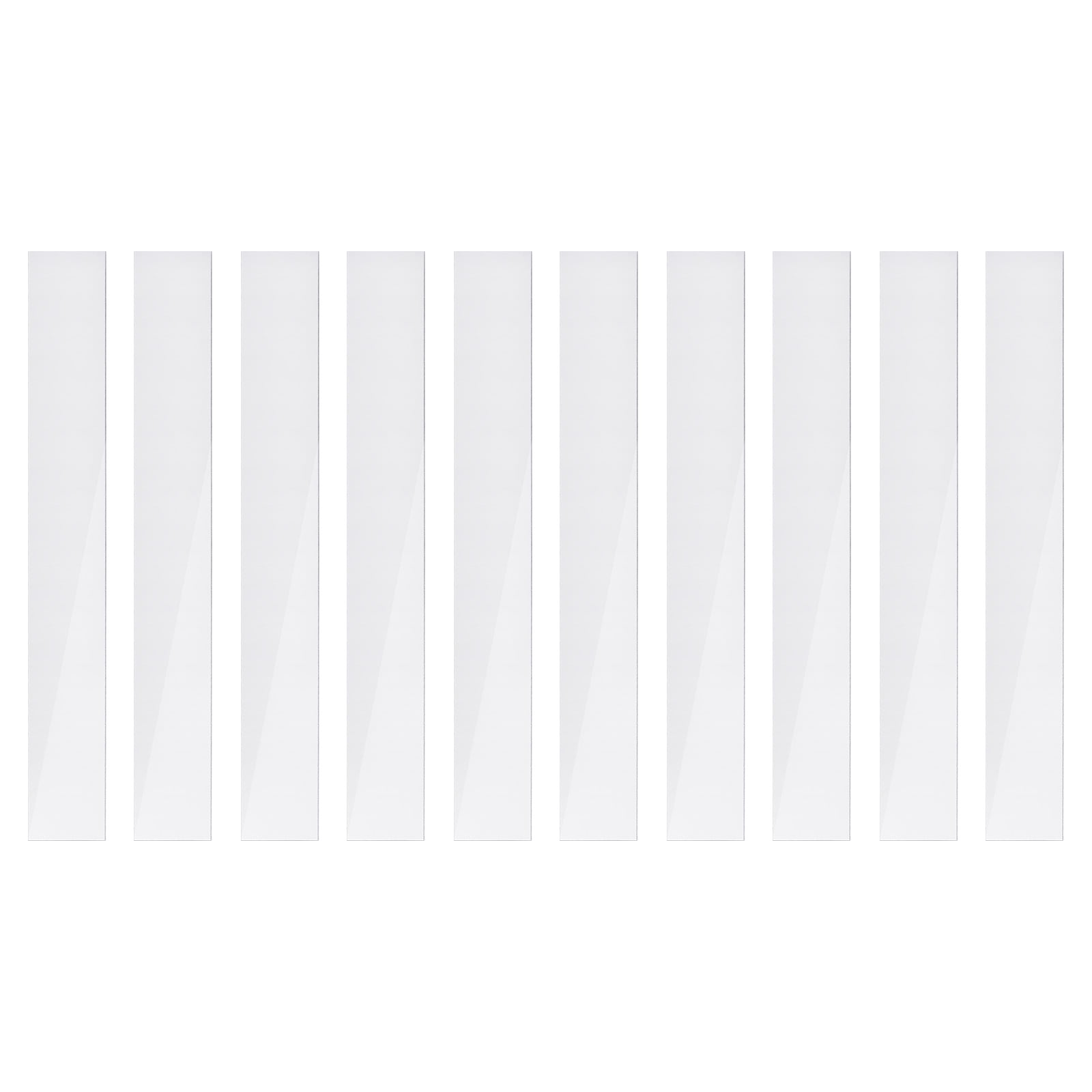 Uxcell 10Pack 2" x 19.7" Self Adhesive Acrylic Strip Mirror Wall ...