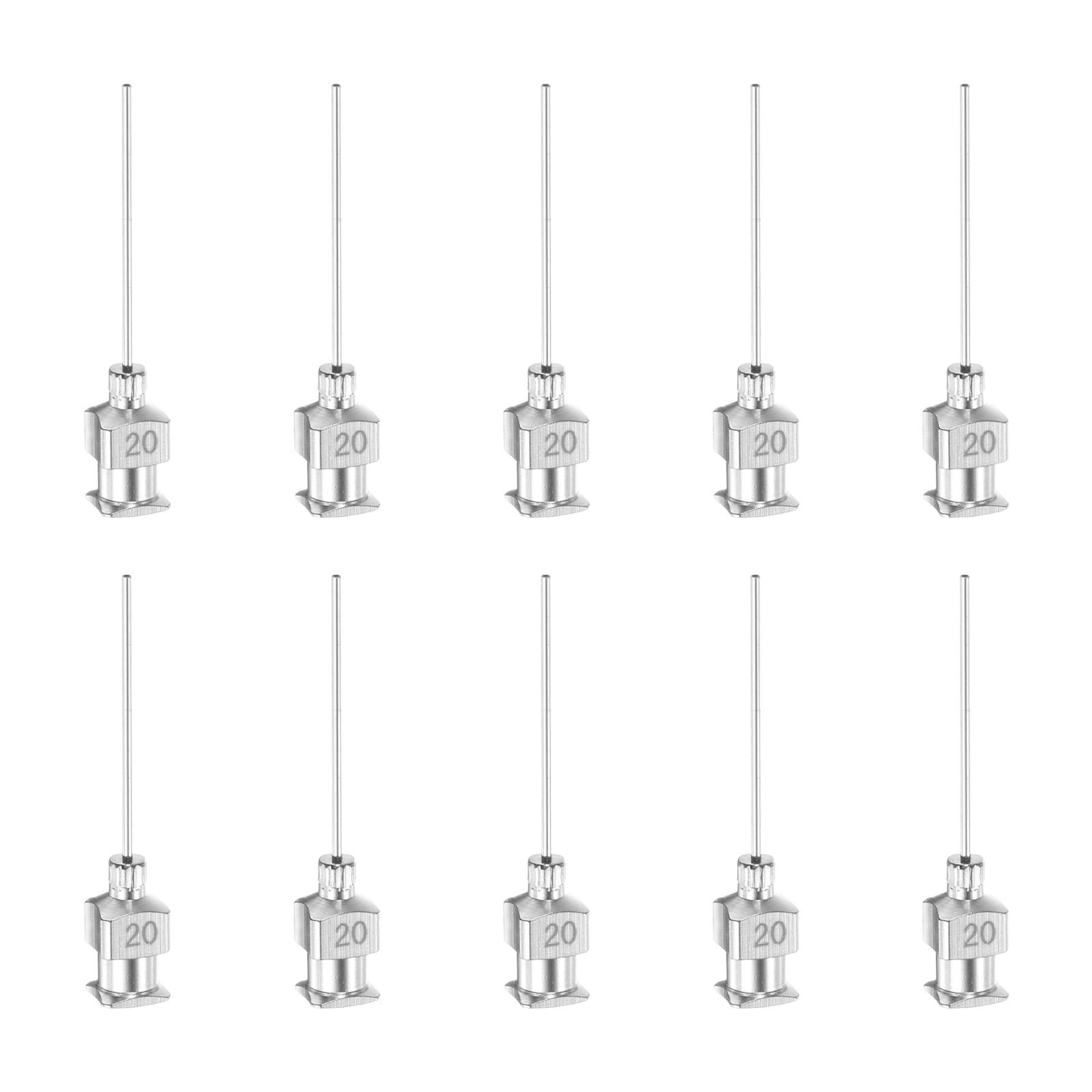 Uxcell 10Pack 20G Stainless Steel Dispensing Needles, 1" Glue Needle ...