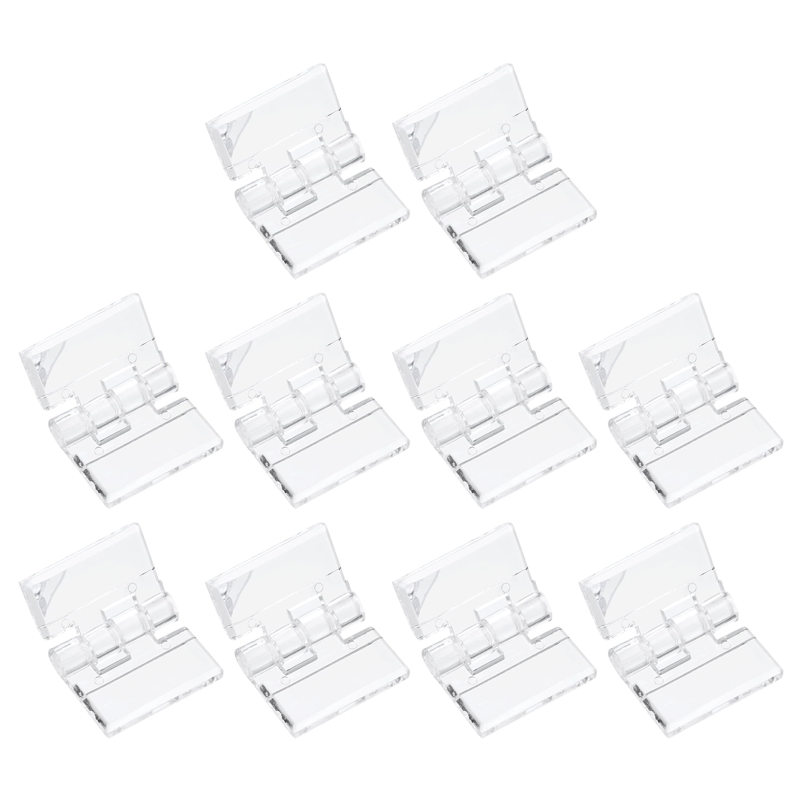 Uxcell 10Pack 24x33mm Acrylic Hinges Clear Folding Hinge Mini ...