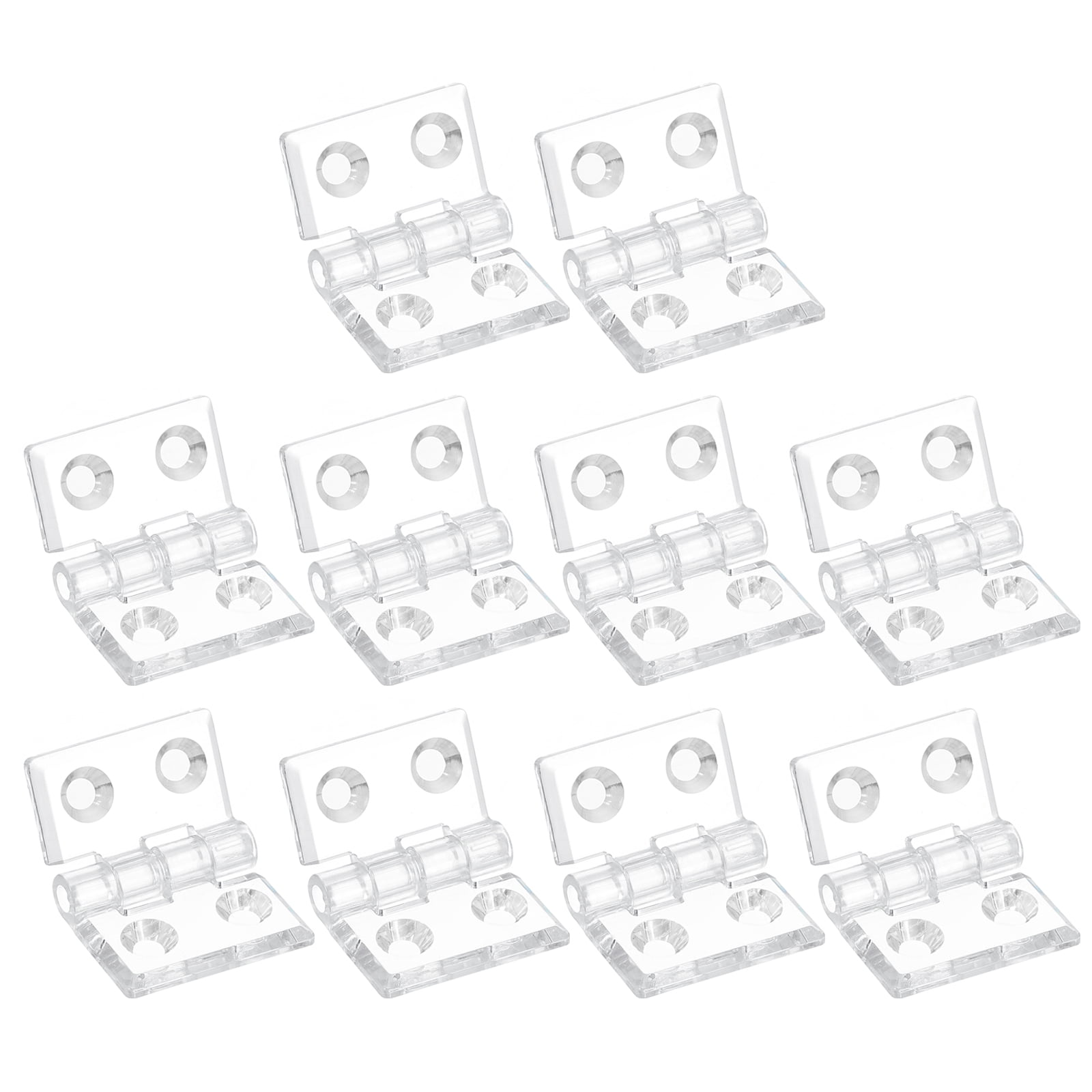 Uxcell 10Pack 25x35mm Acrylic Hinges with Hole Hardware Folding Hinge ...