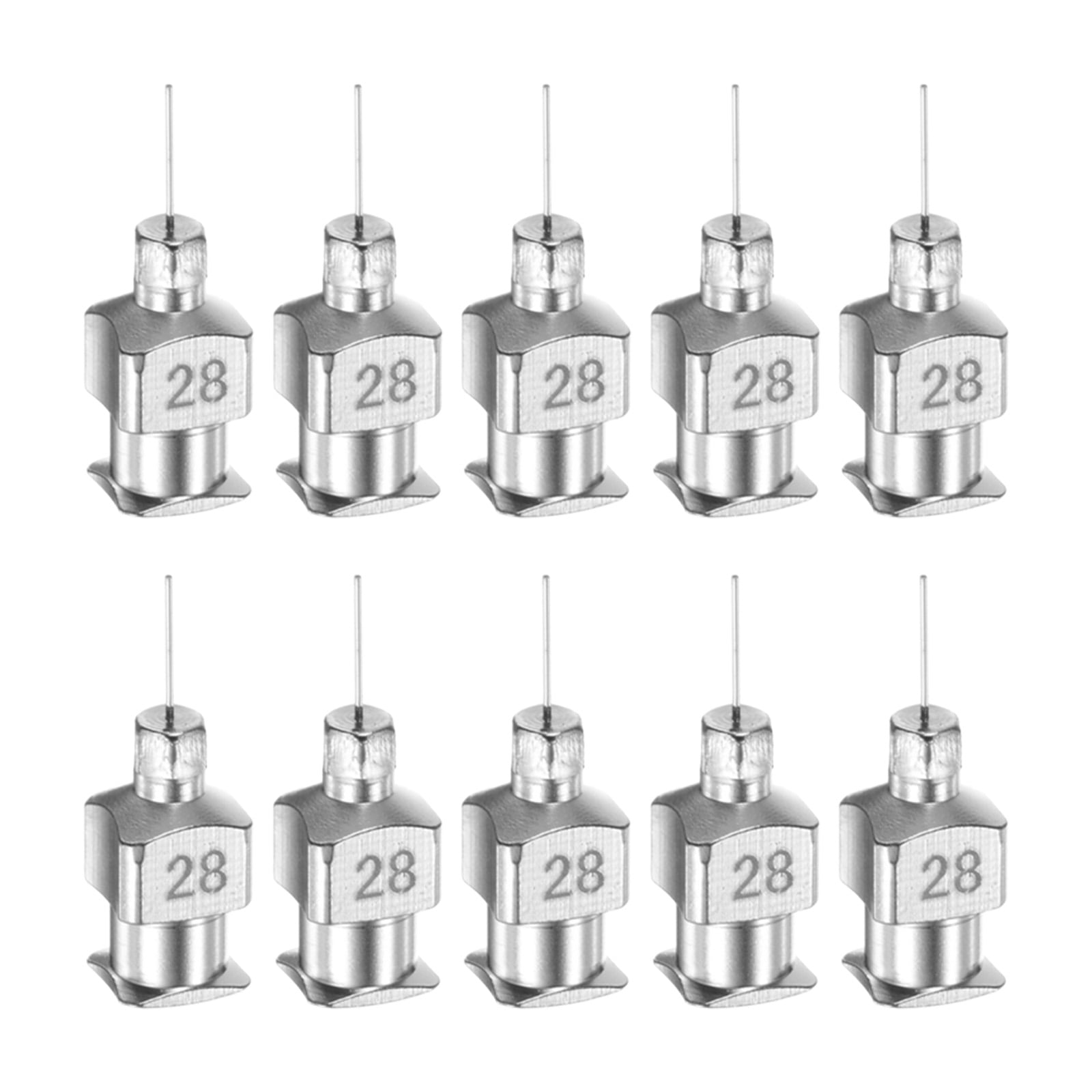 Uxcell 10Pack 28G Stainless Steel Dispensing Needles, 1/4" Glue Needle ...