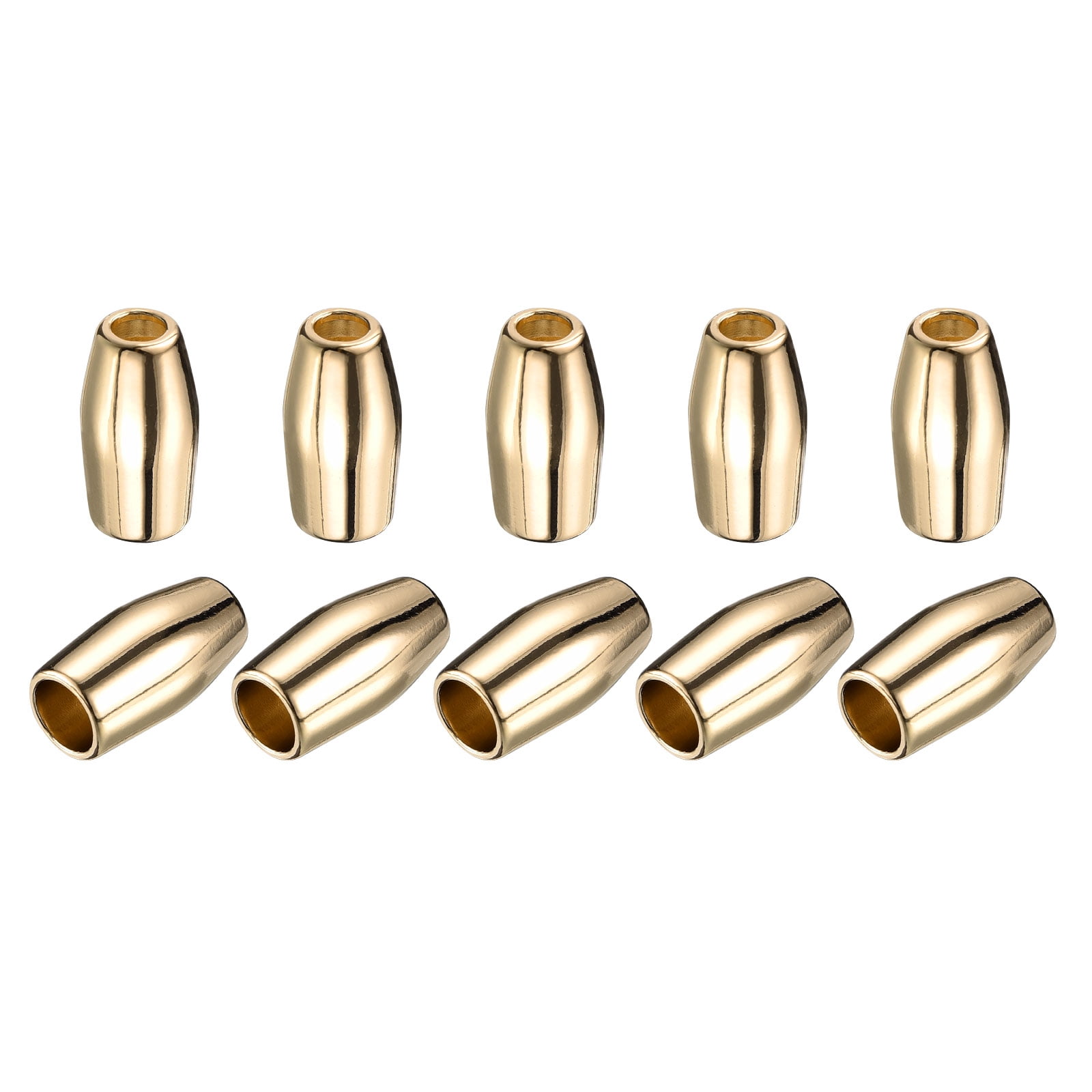 Uxcell 10Pack 3.7mm Metal Bell Stopper Conical Cord Ends Lock Rope ...