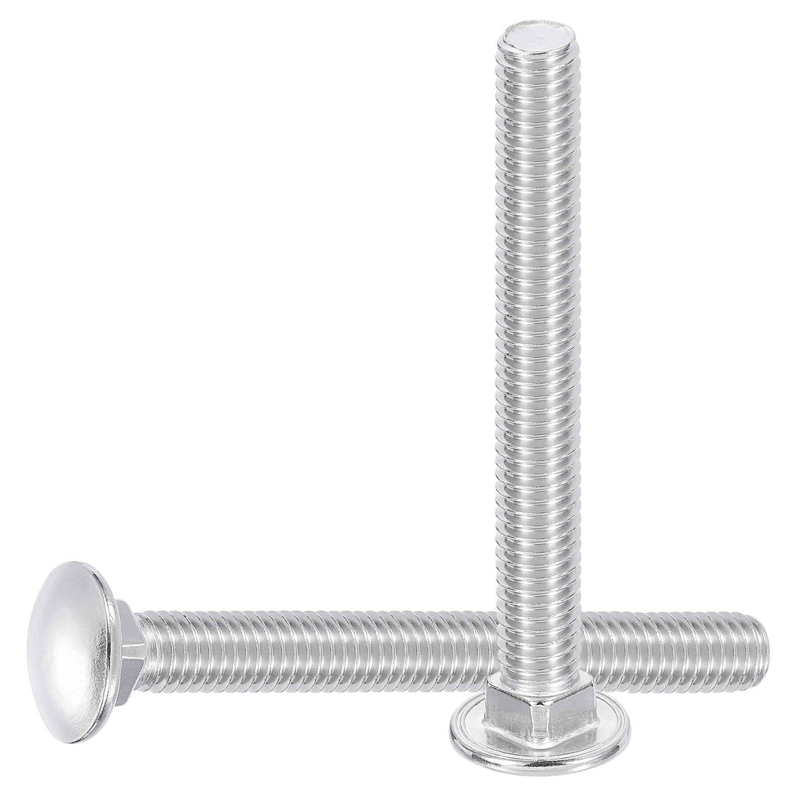 Uxcell 10Pack 3/8"-16x6" Stainless Steel Carriage Bolts Round Head ...