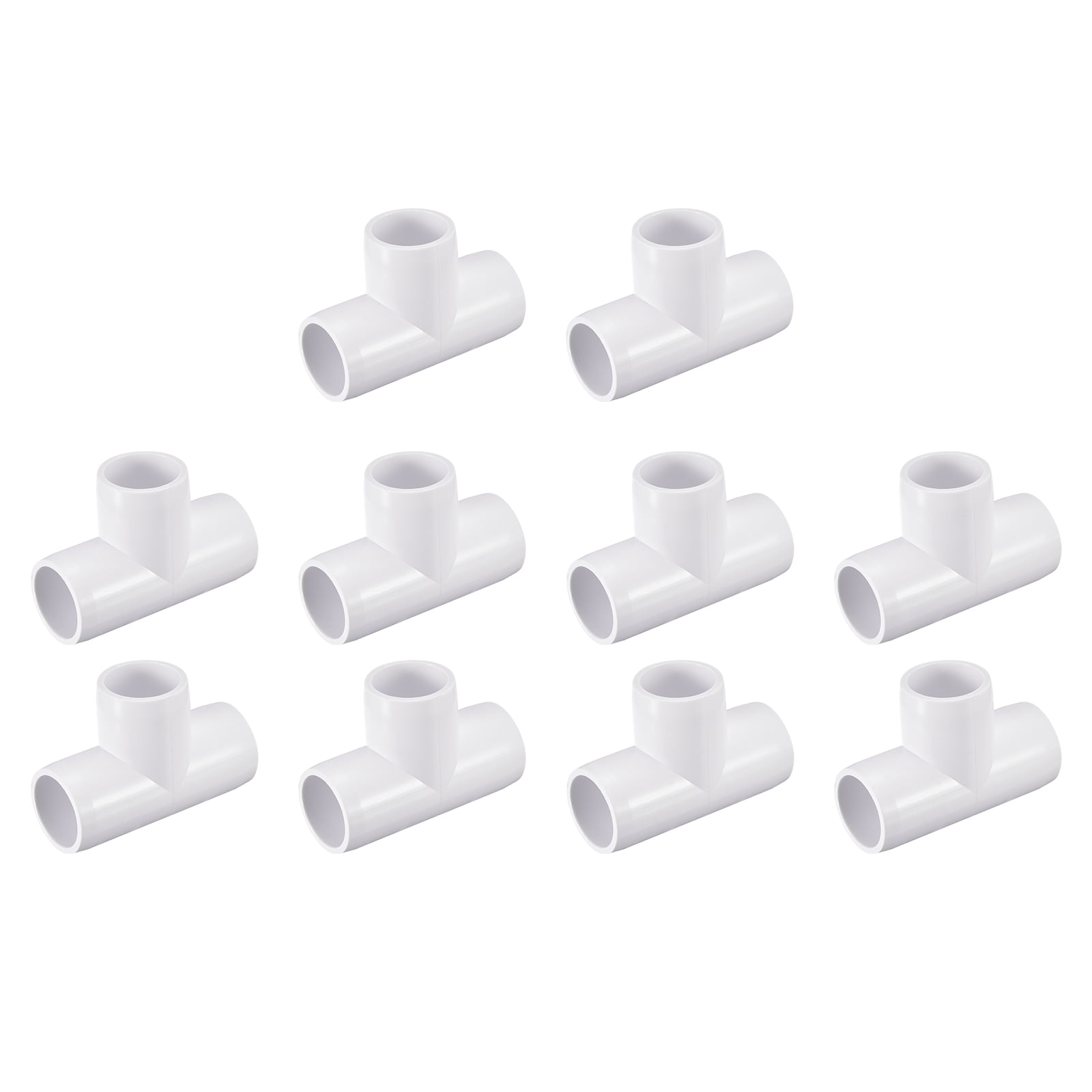 Uxcell 10Pack 3 Way Tee PVC Fittings, 1/2 Inch PVC Pipe Fitting ...