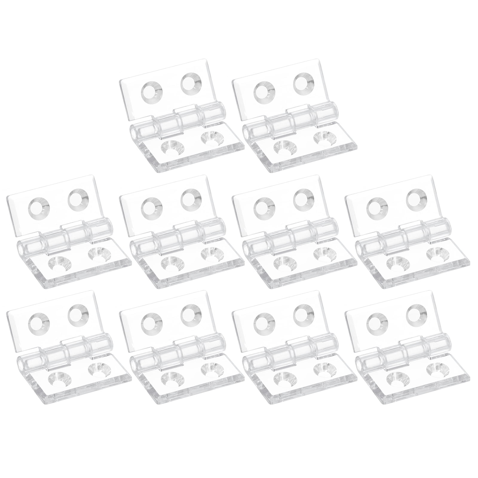 Uxcell 10Pack 30x35mm Acrylic Hinges with Hole Hardware Folding Hinge ...