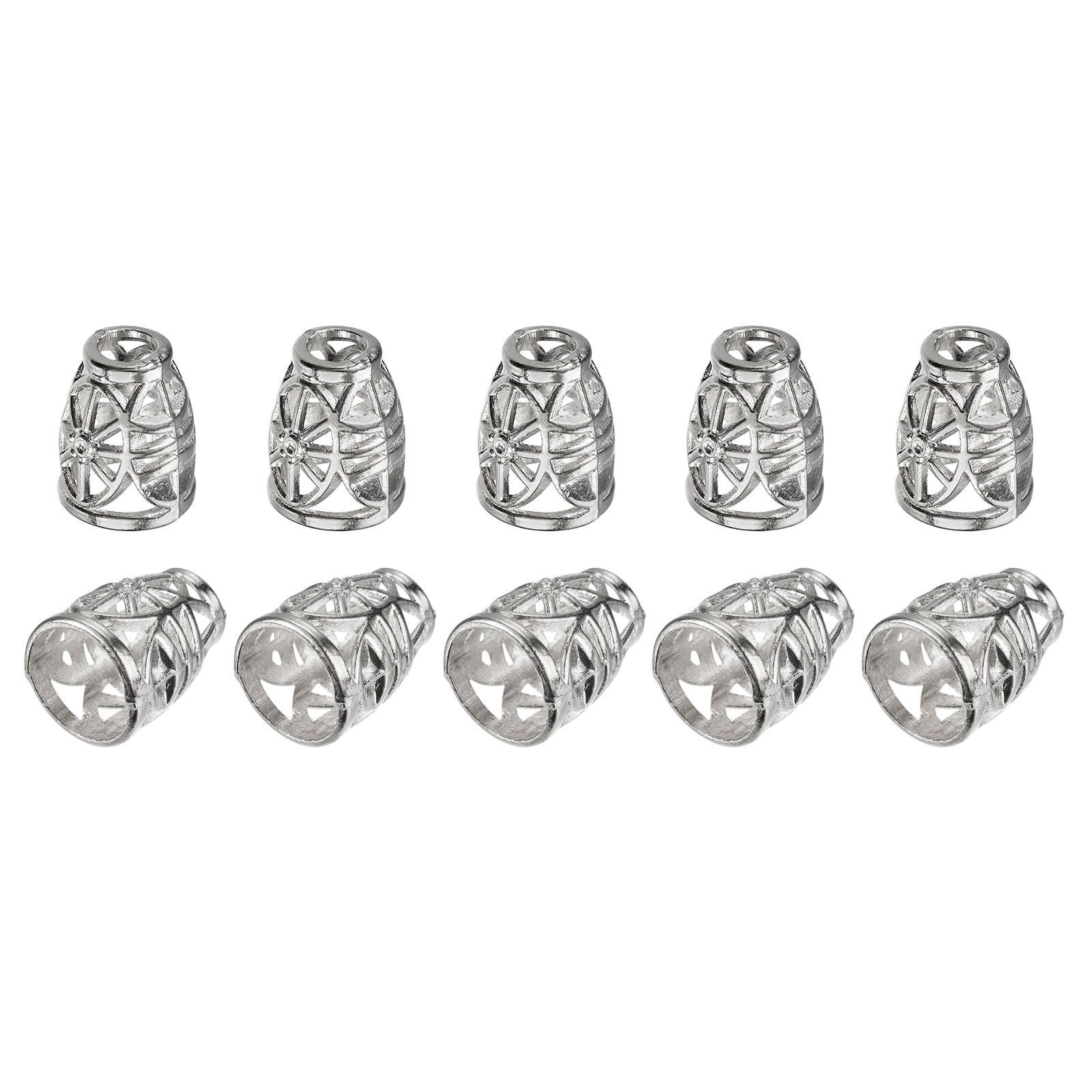 Uxcell 10Pack 4.5mm Metal Bell Stopper Conical Cord Ends Lock Fastener ...