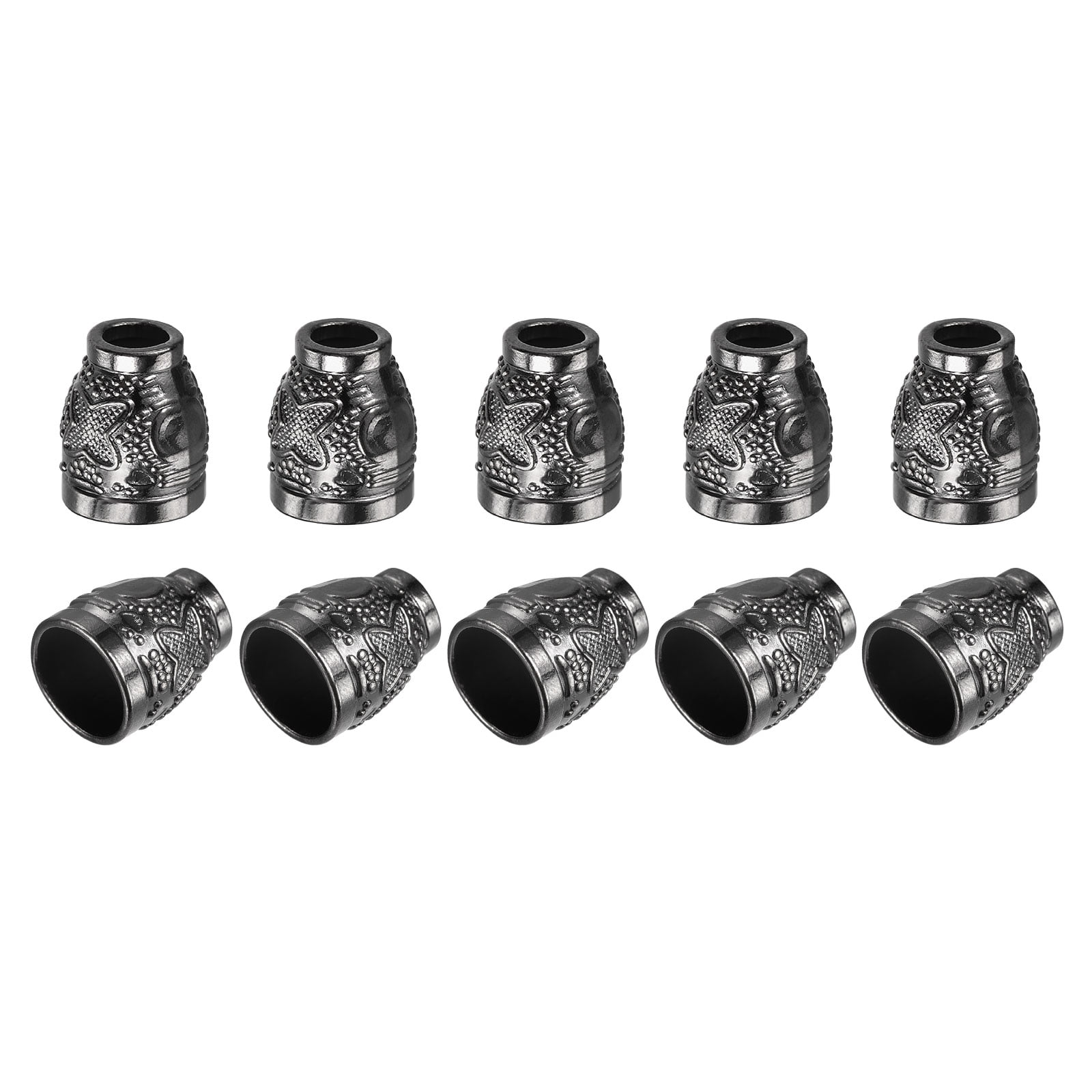 Uxcell 10Pack 4.8mm Metal Bell Stopper Conical Cord Ends Lock Fastener ...