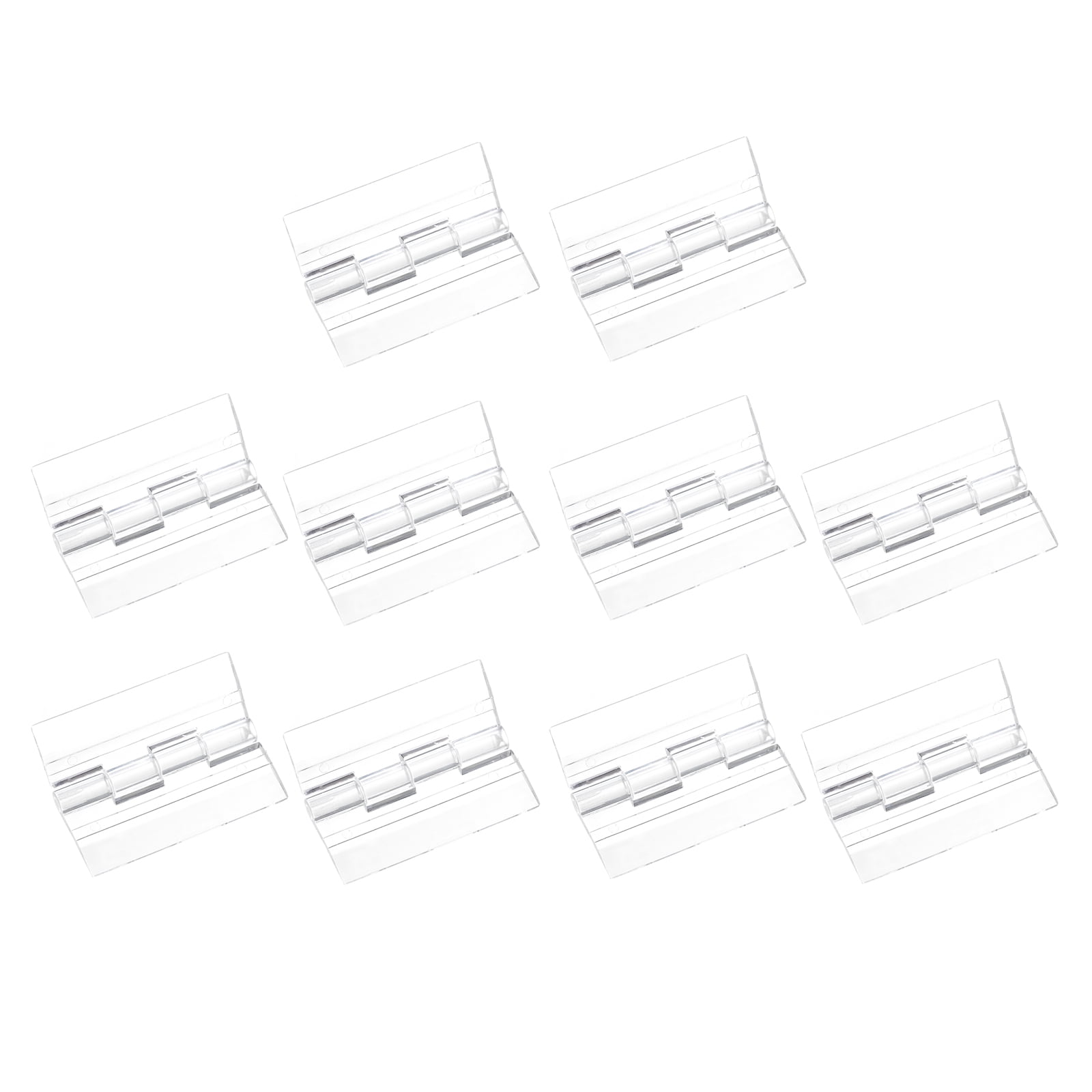 Uxcell 10Pack 45x35mm Acrylic Hinges Clear Folding Hinge Transparent ...