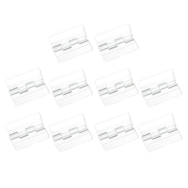 Uxcell 10Pack 45x35mm Acrylic Hinges Clear Folding Hinge Transparent ...