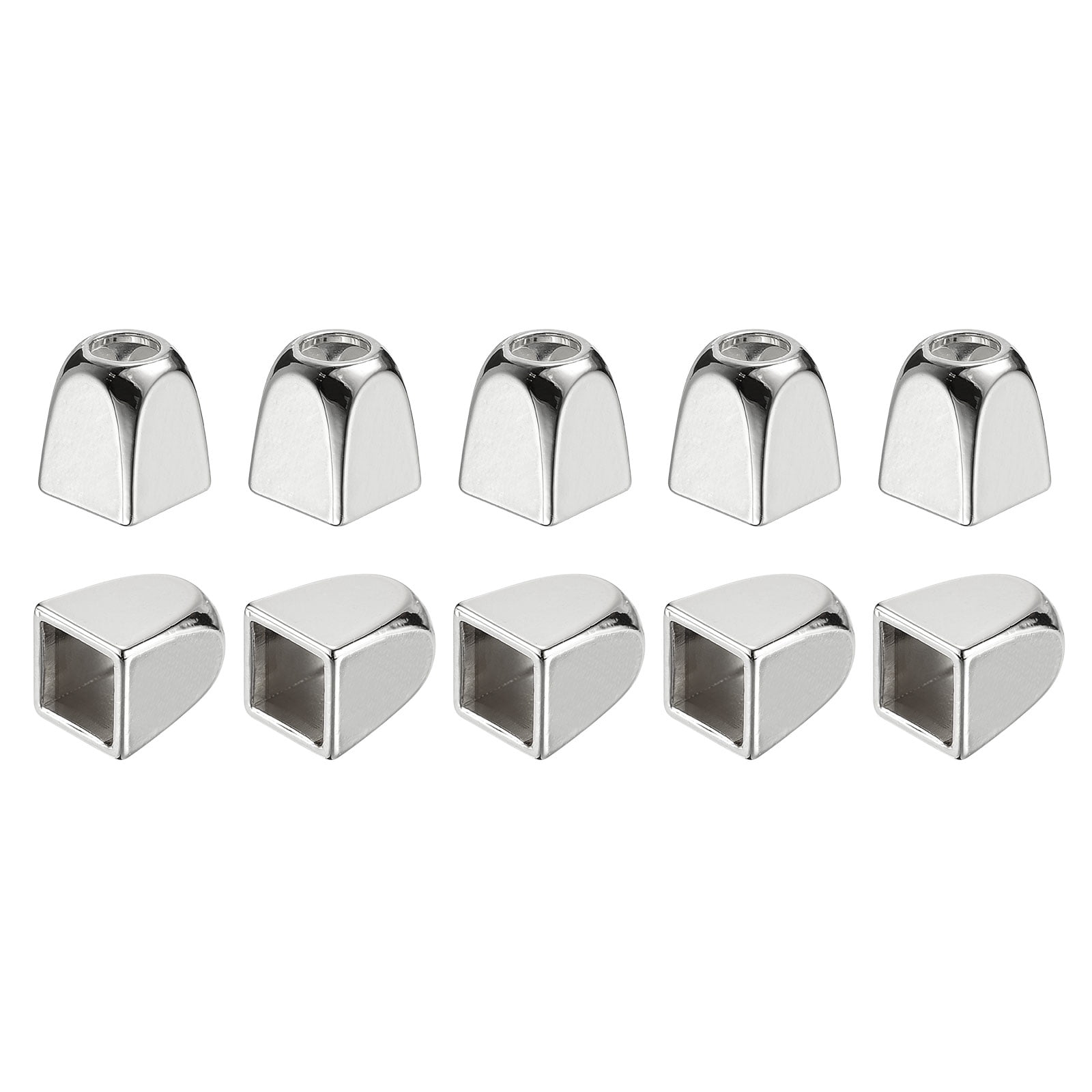 Uxcell 10Pack 4mm Metal Bell Stopper Square Cord Ends Lock Rope ...