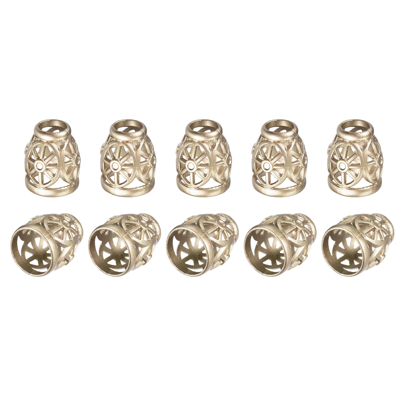 Uxcell 10Pack 5.5mm Metal Bell Stopper Conical Cord Ends Lock Fastener ...