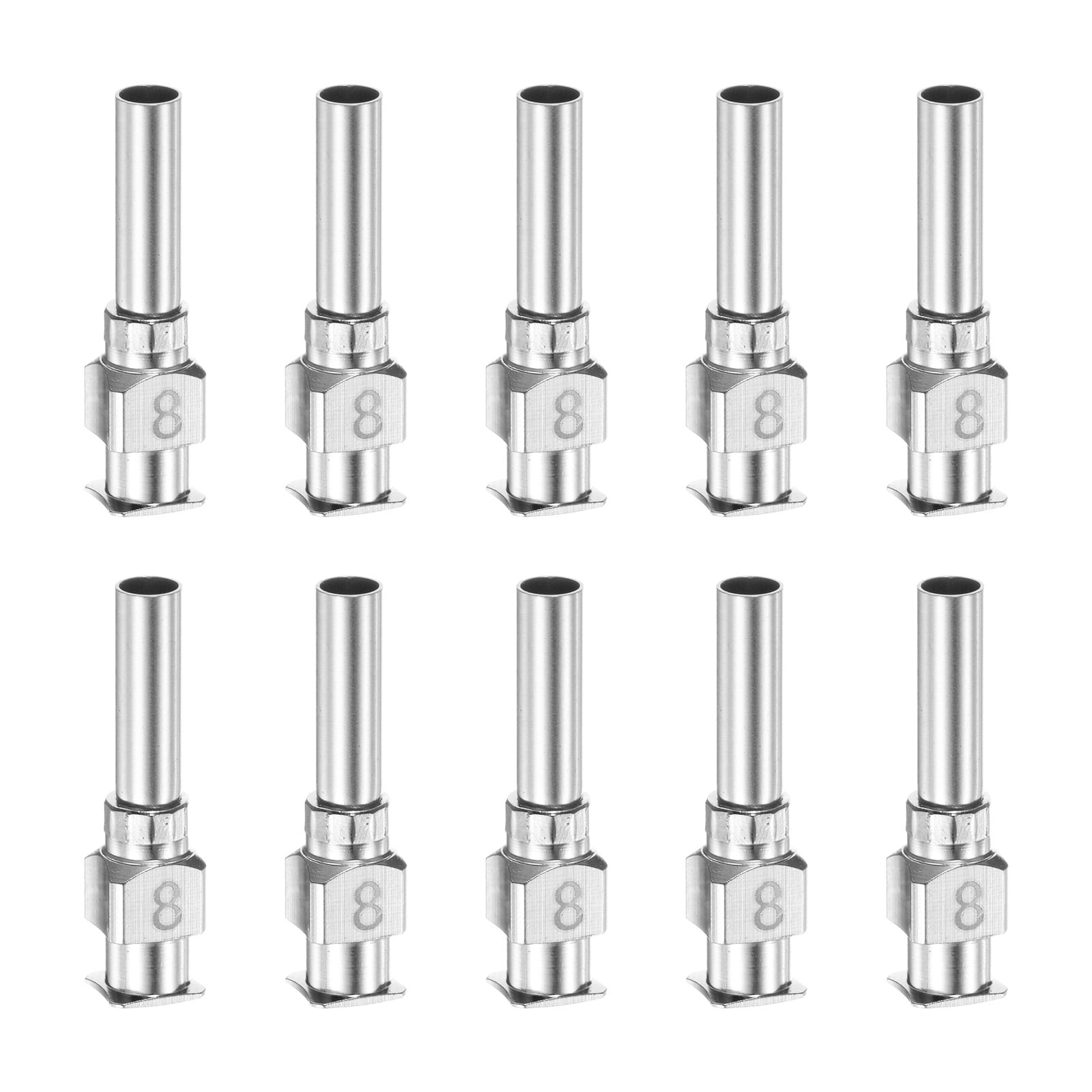 Uxcell 10Pack 8G Stainless Steel Dispensing Needles, 1/2" Glue Needle ...