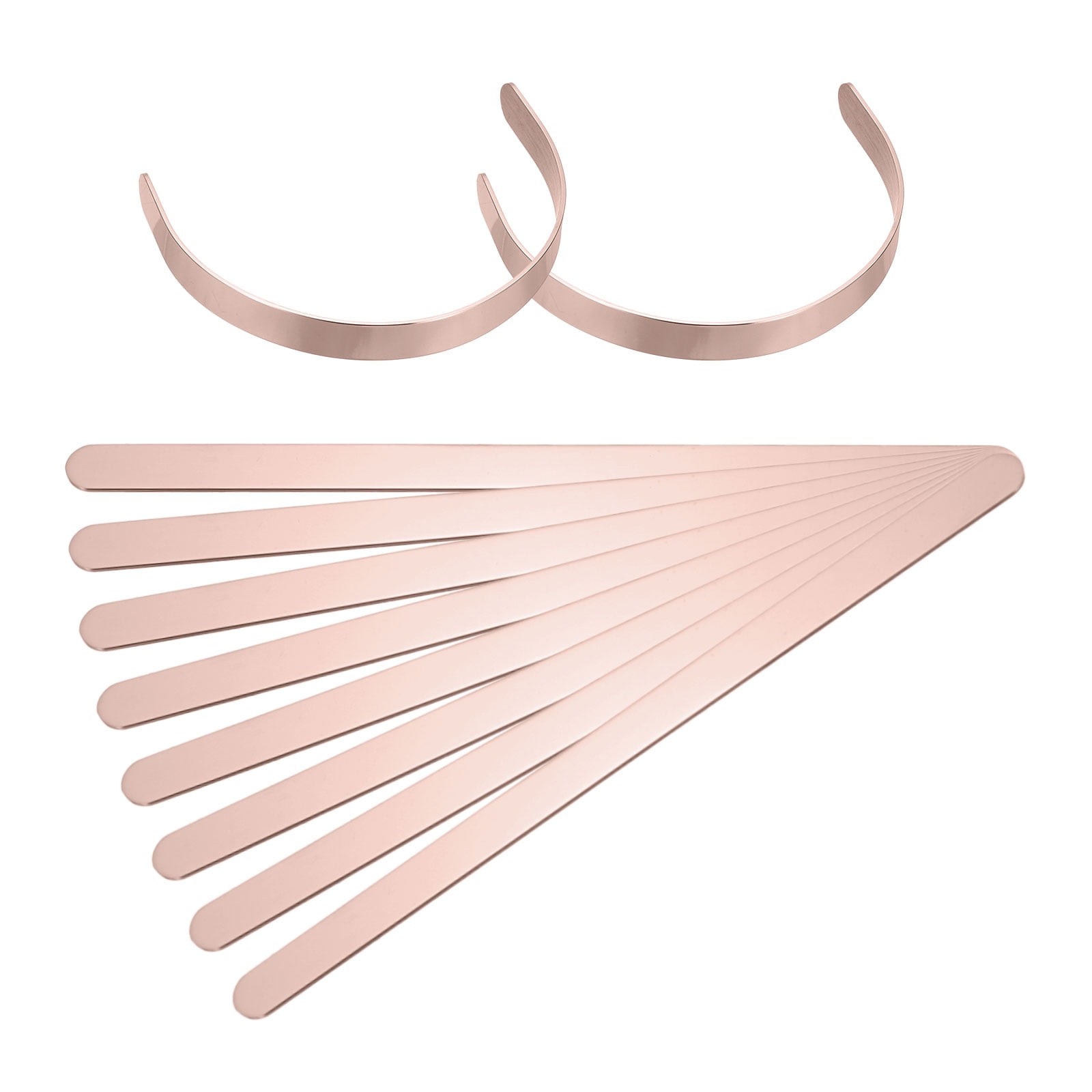 Uxcell 10Pack Bracelet Blanks, 3/8 x 6" Copper Cuff Bangle Blanks (Rose ...