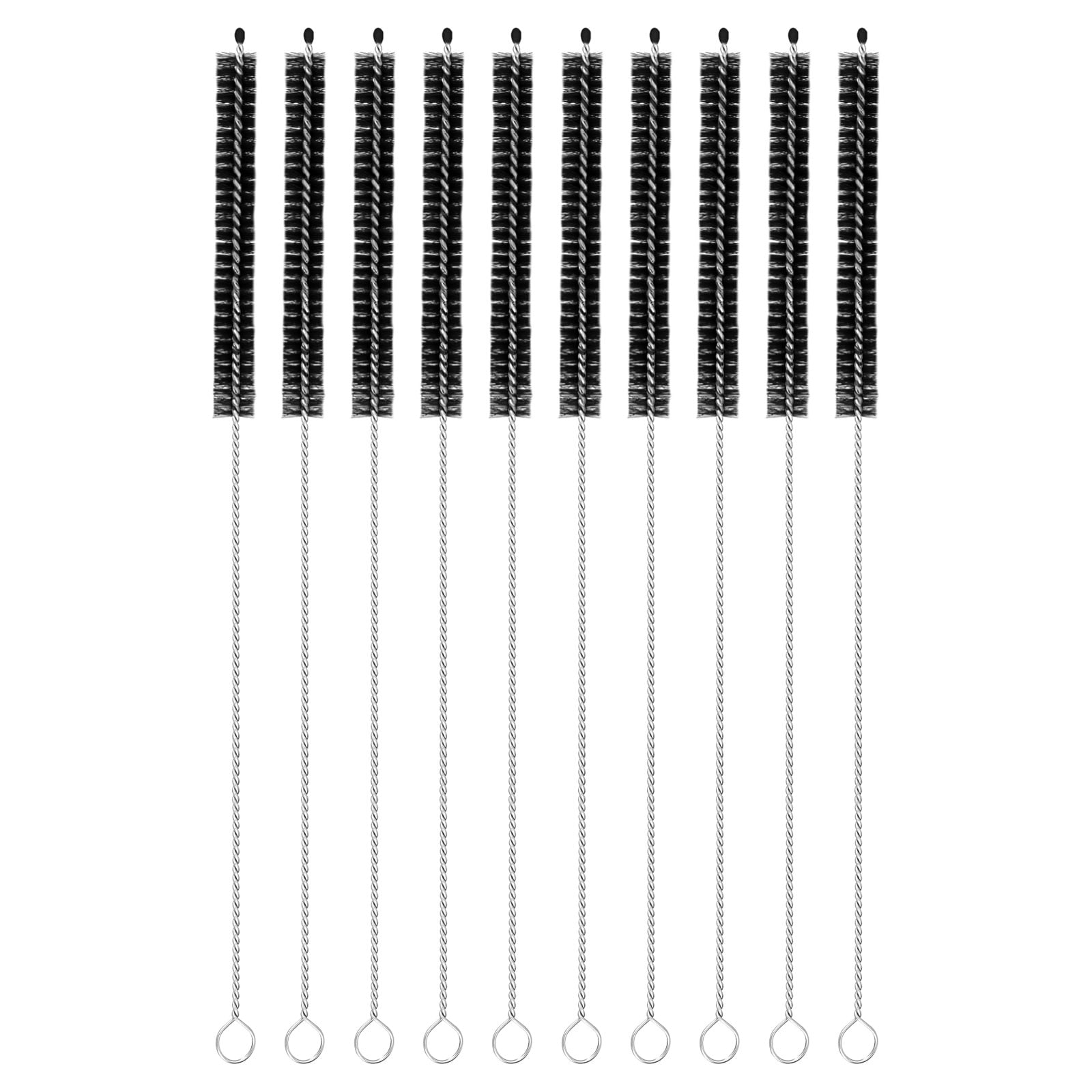 Uxcell 10Pack Drinking Straw Cleaning Brushes, 10" x 2/8" Nylon ...