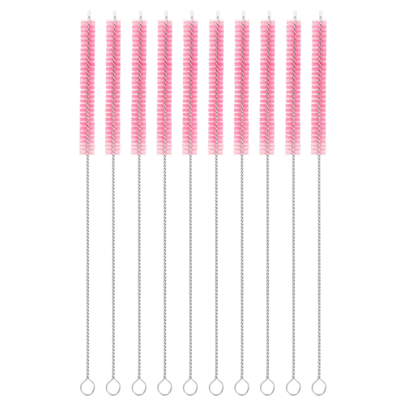 Uxcell 10Pack Drinking Straw Cleaning Brushes, 10" x 2/8" Nylon ...