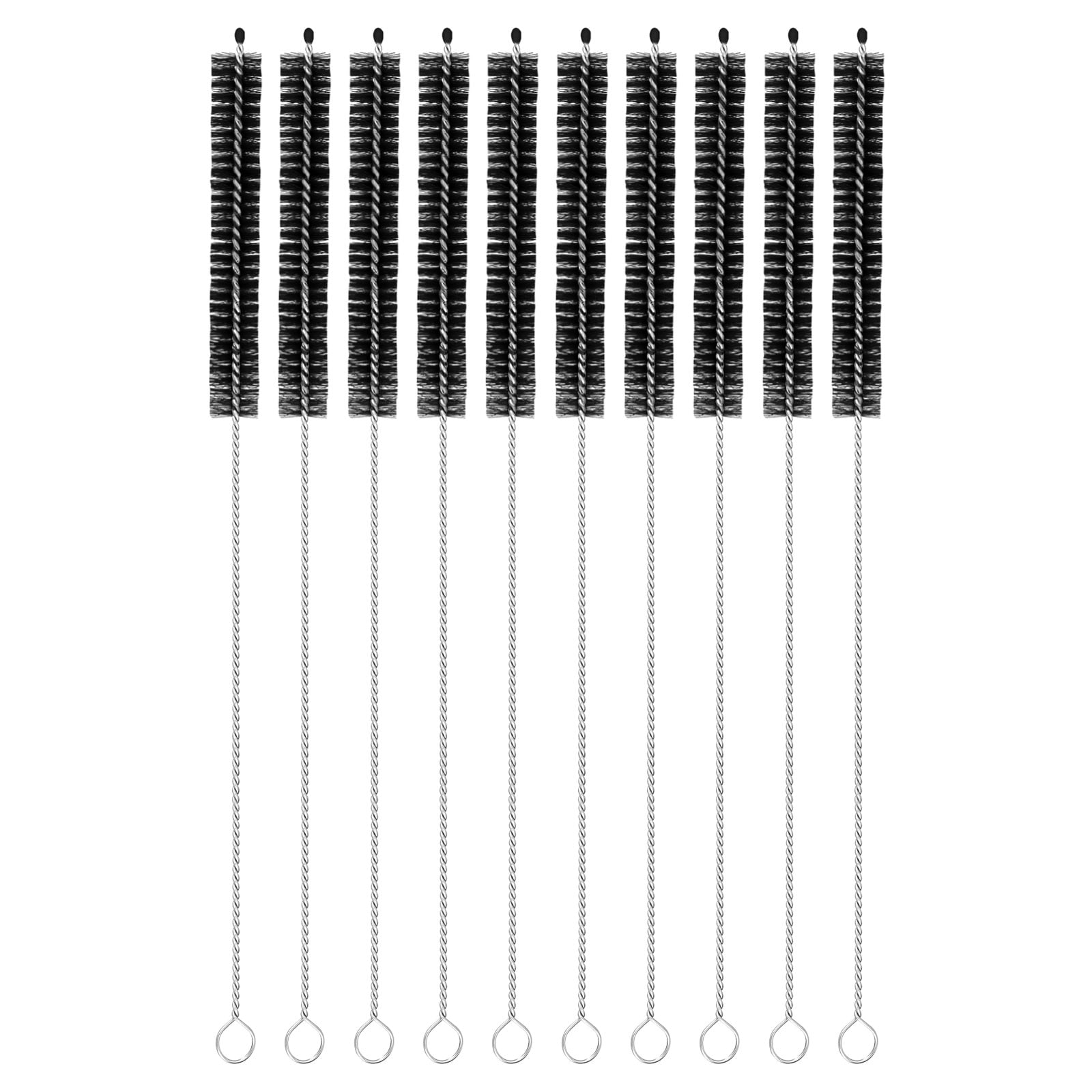 Uxcell 10Pack Drinking Straw Cleaning Brushes, 10" x 3/8" Nylon ...