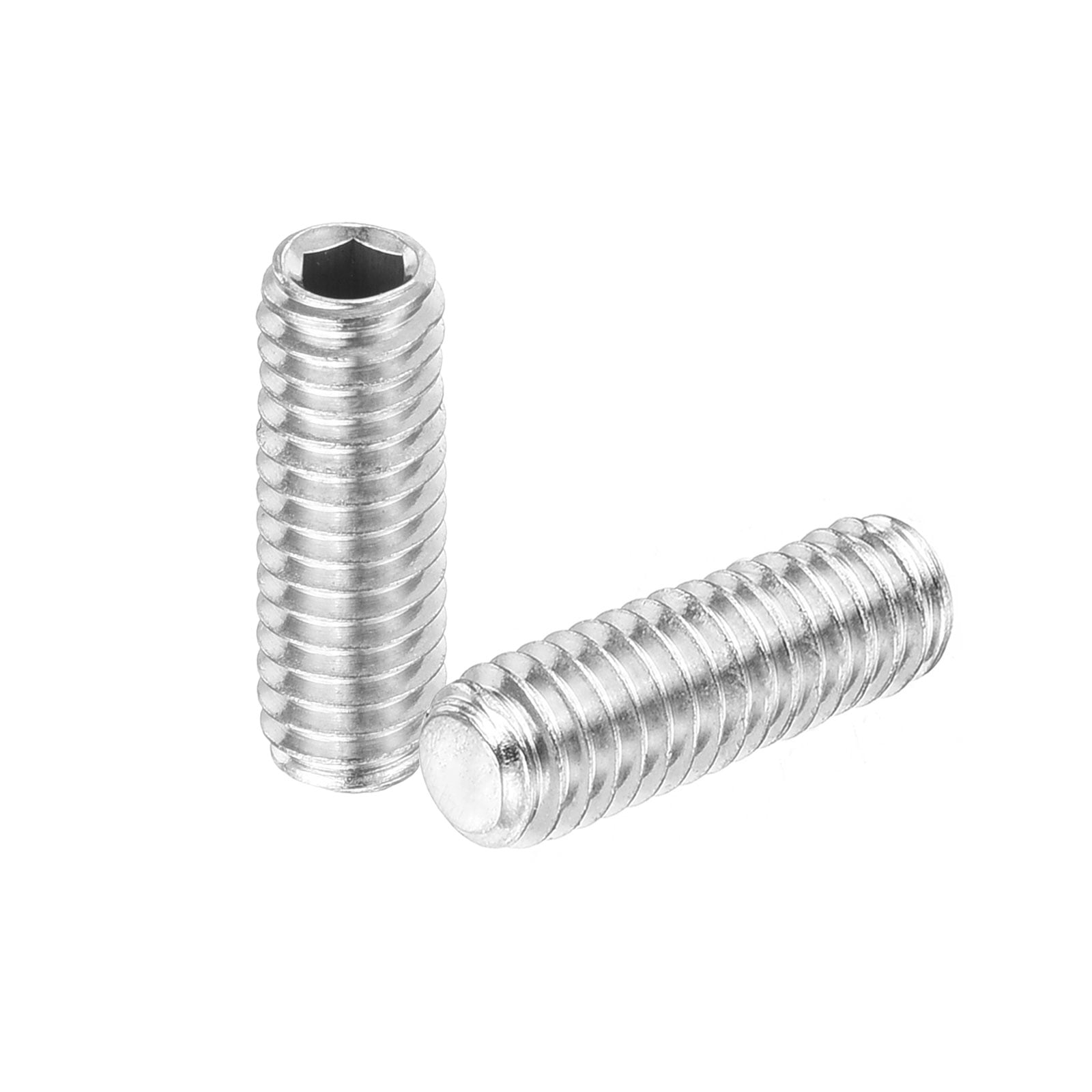 Uxcell 10Pack Hex Socket Grub Screw, M4x12mm 304 Stainless Steel Head Socket Set Screws Flat ...