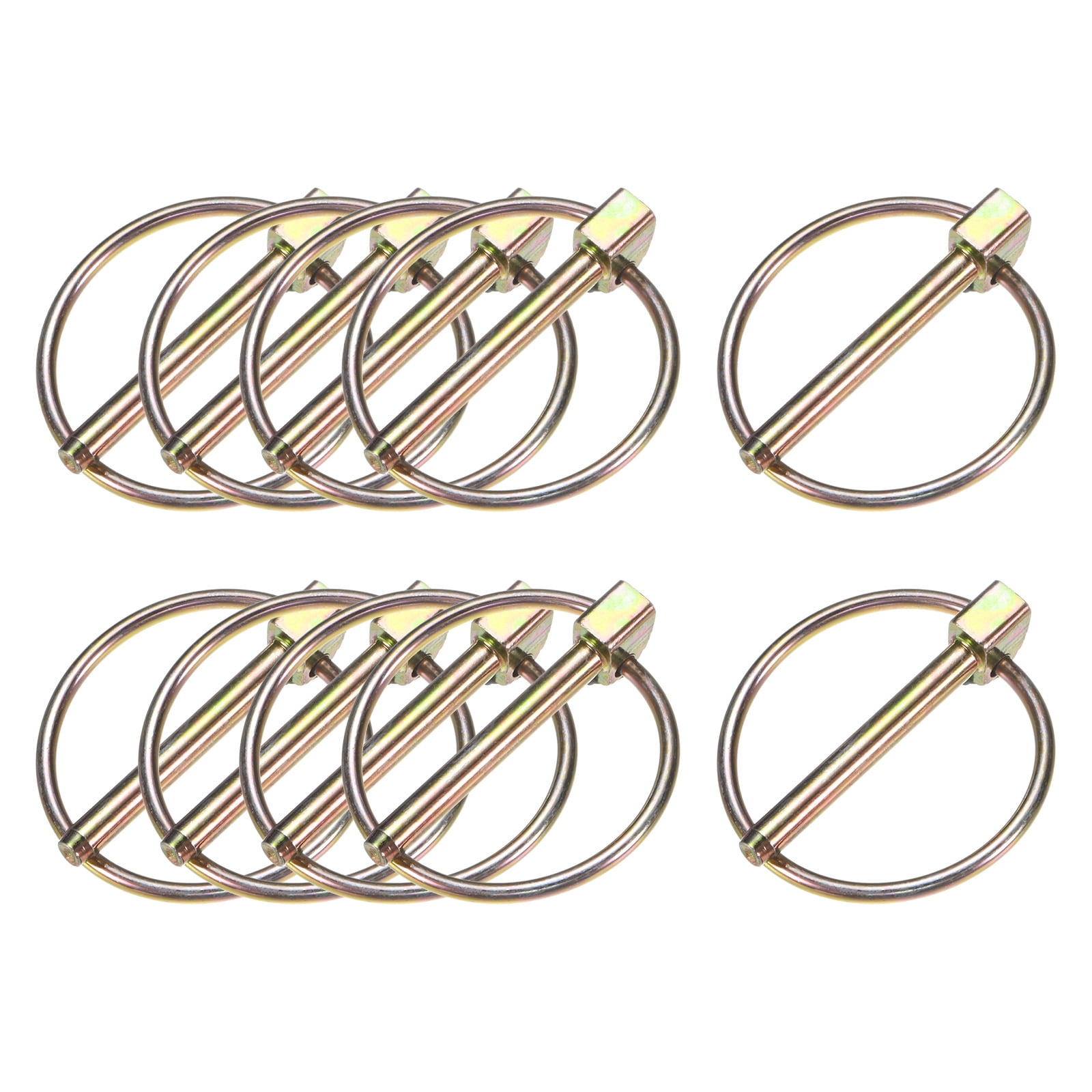 Uxcell 10Pack Linch Pin with Ring, 4.5x36mm Carbon Steel Lynch Trailer ...