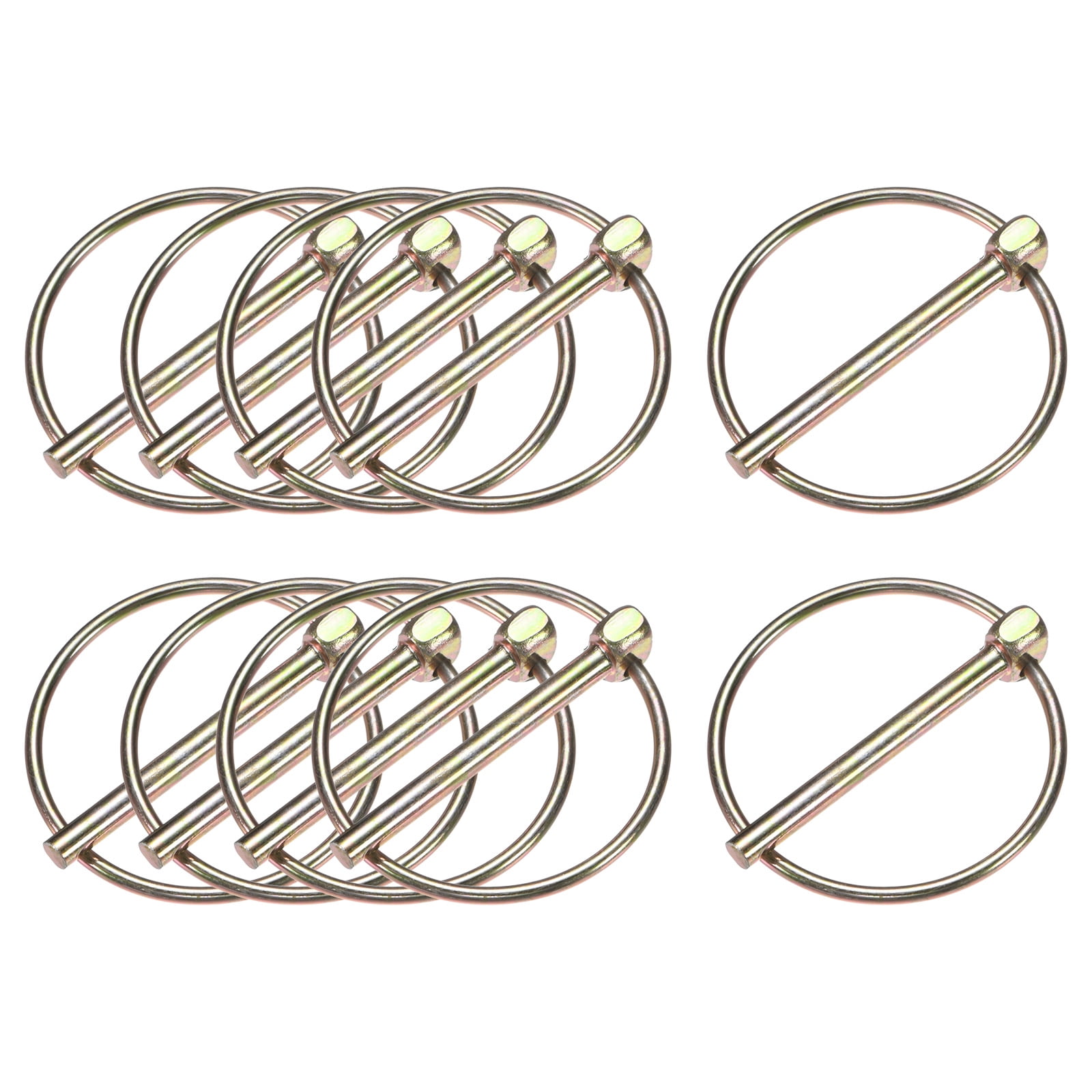 Uxcell 10Pack Linch Pin with Ring, 4.5x45mm Carbon Steel Lynch Trailer ...