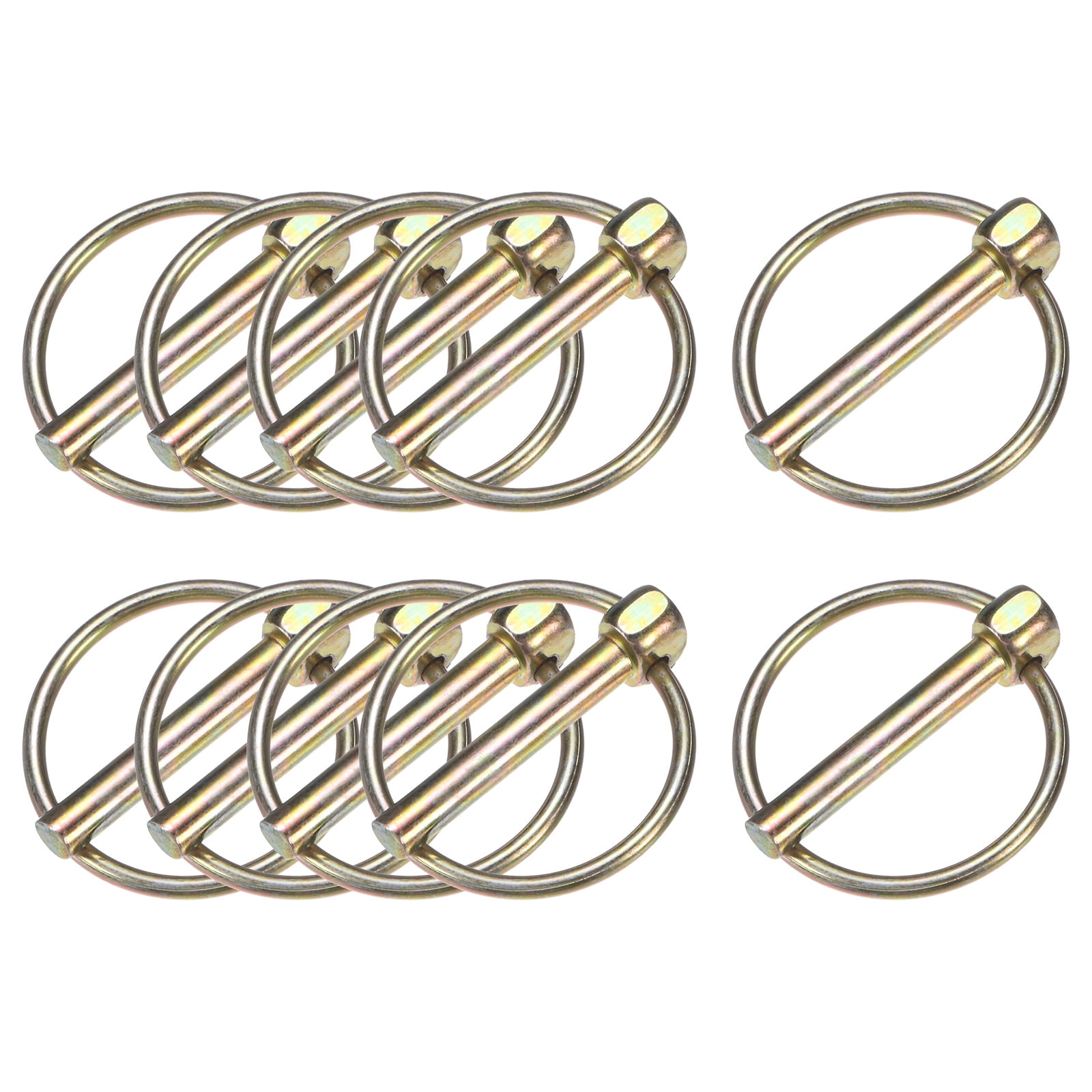 Uxcell 10Pack Linch Pin with Ring, 5x30mm Carbon Steel Lynch Trailer ...