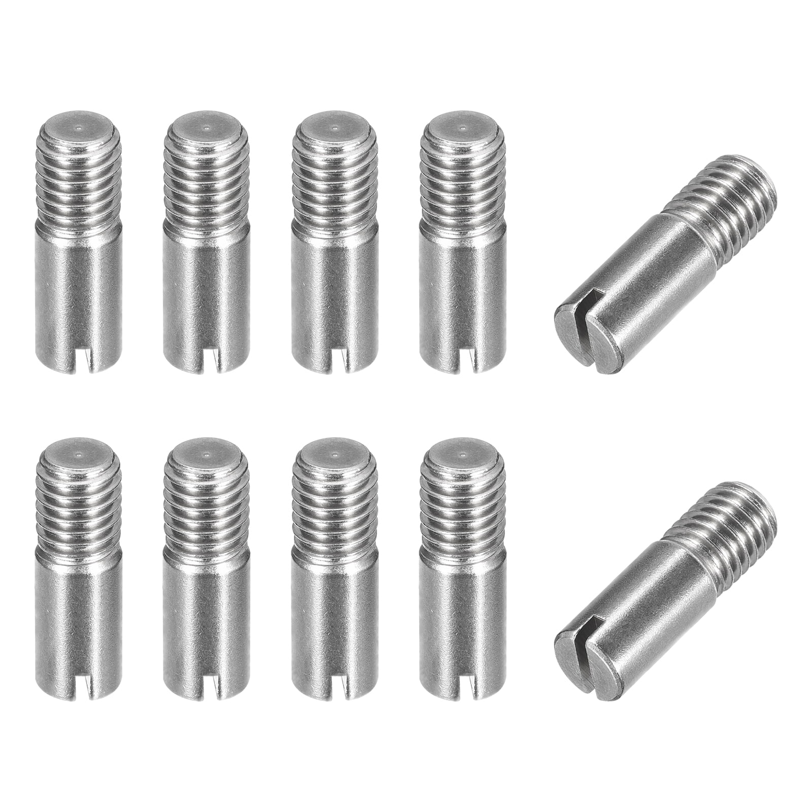 Uxcell 10Pack M10 x 30mm Slotted Cylindrical Pin 304 Stainless Steel ...