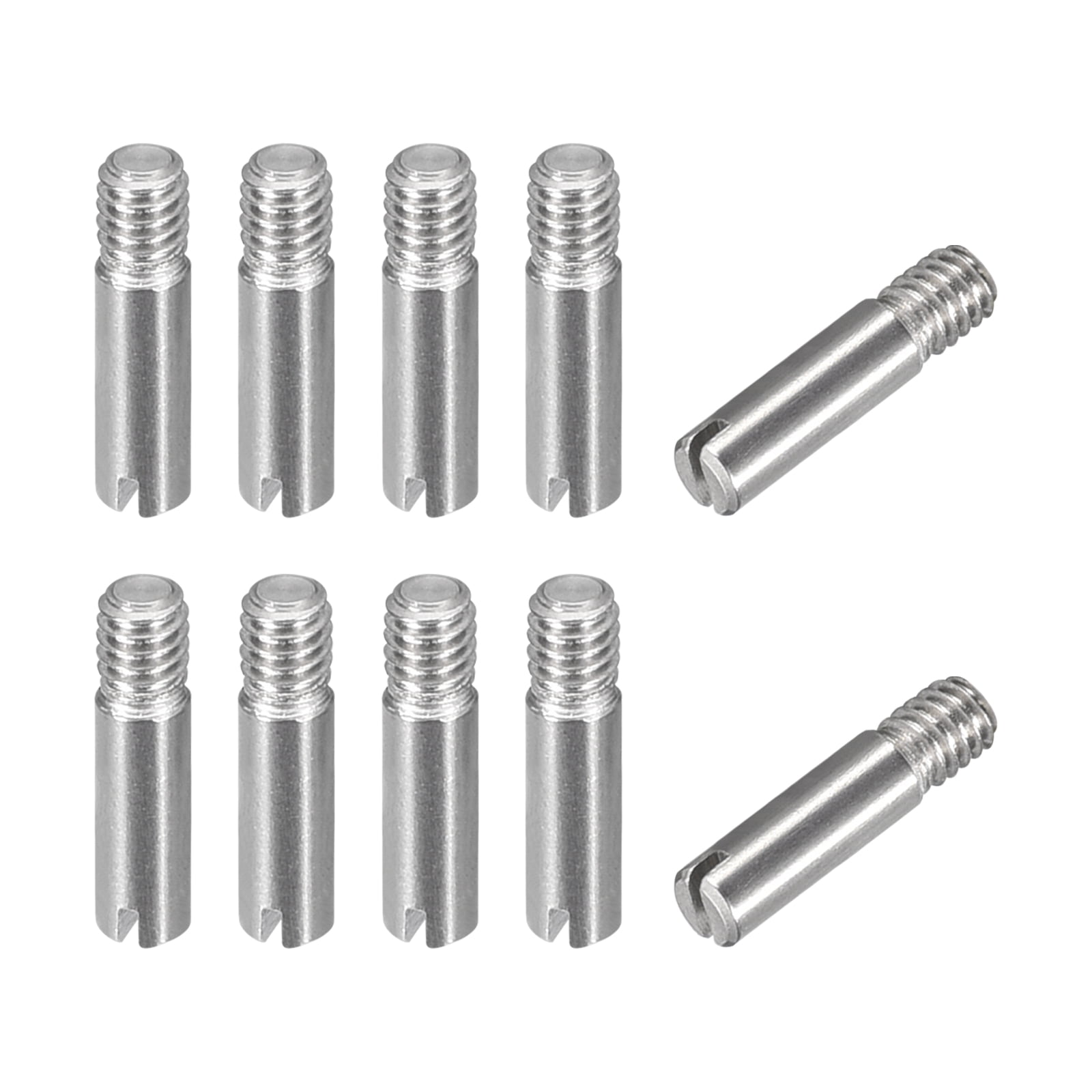 Uxcell 10Pack M2.5 x 10mm Slotted Cylindrical Pin 304 Stainless Steel ...