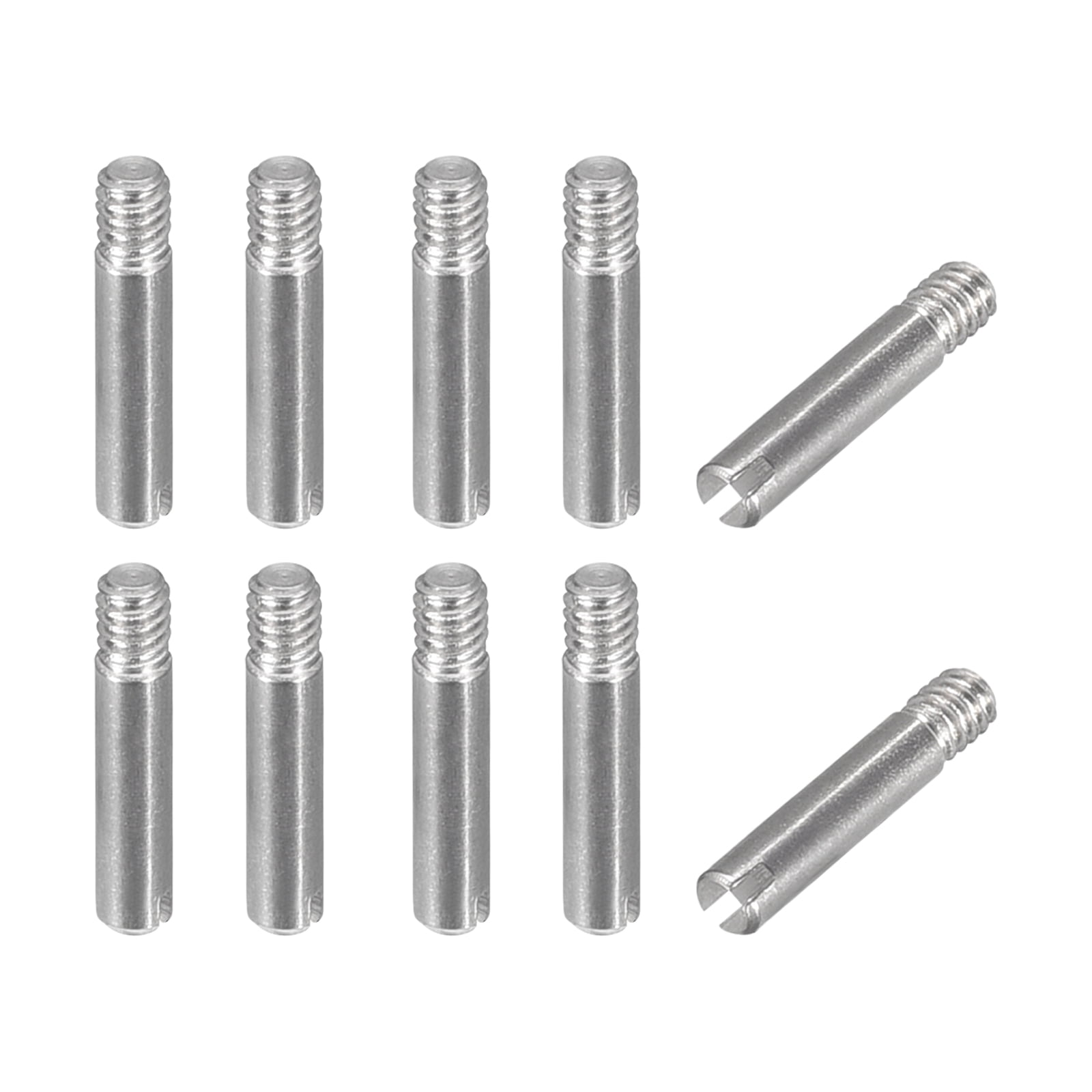 Uxcell 10Pack M2 x 10mm Slotted Cylindrical Pin 304 Stainless Steel ...