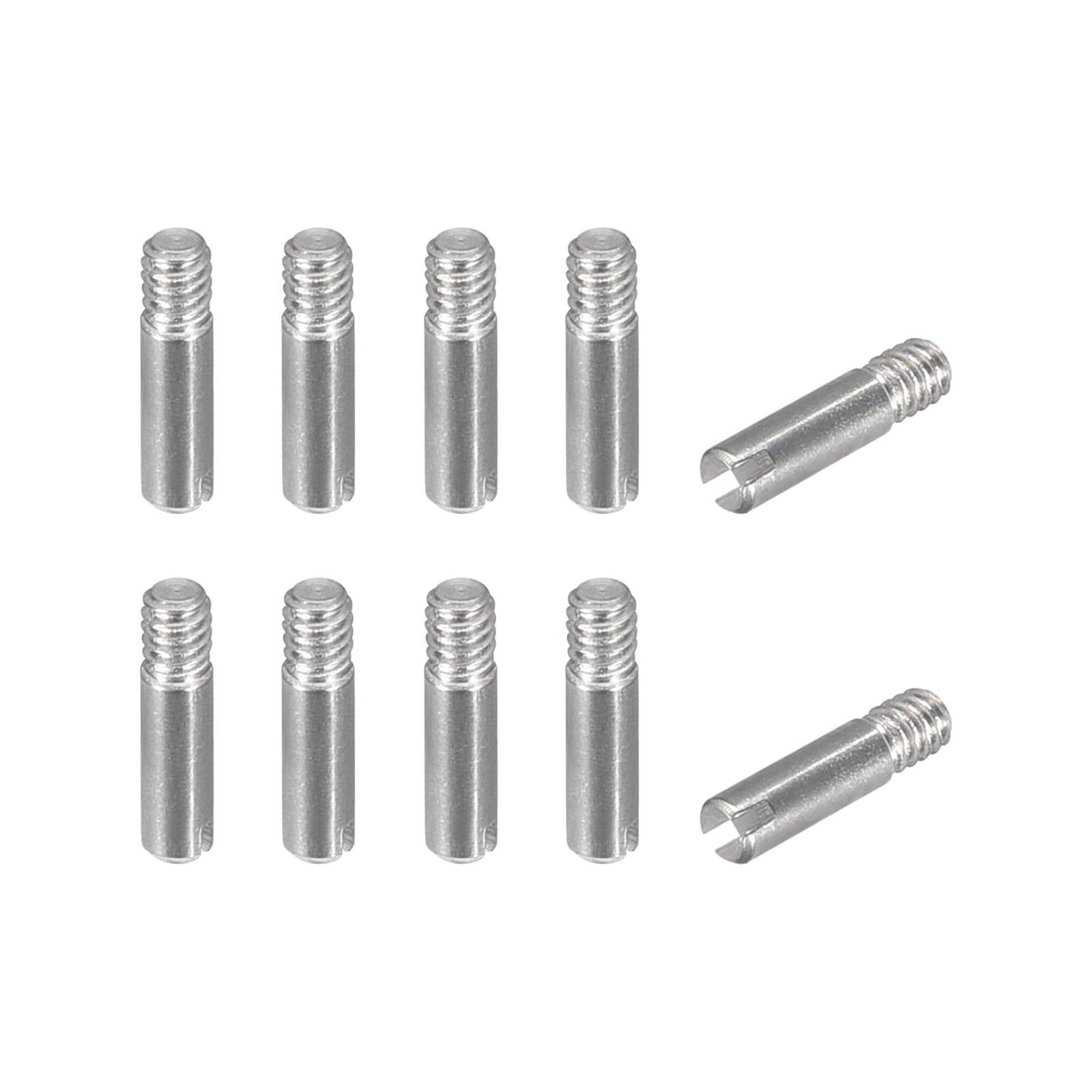 Uxcell 10Pack M2 x 8mm Slotted Cylindrical Pin 304 Stainless Steel ...