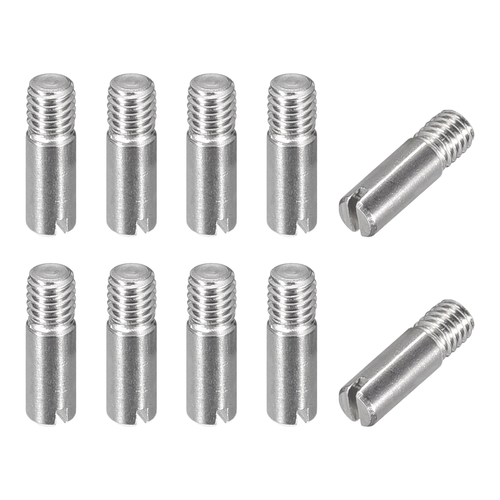 Uxcell 10 pack M3 x 10mm Slotted Cylindrical Pin 304 Stainless Steel ...