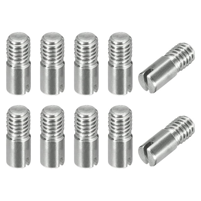 Uxcell 10Pack M4 x 10mm Slotted Cylindrical Pin 304 Stainless Steel ...