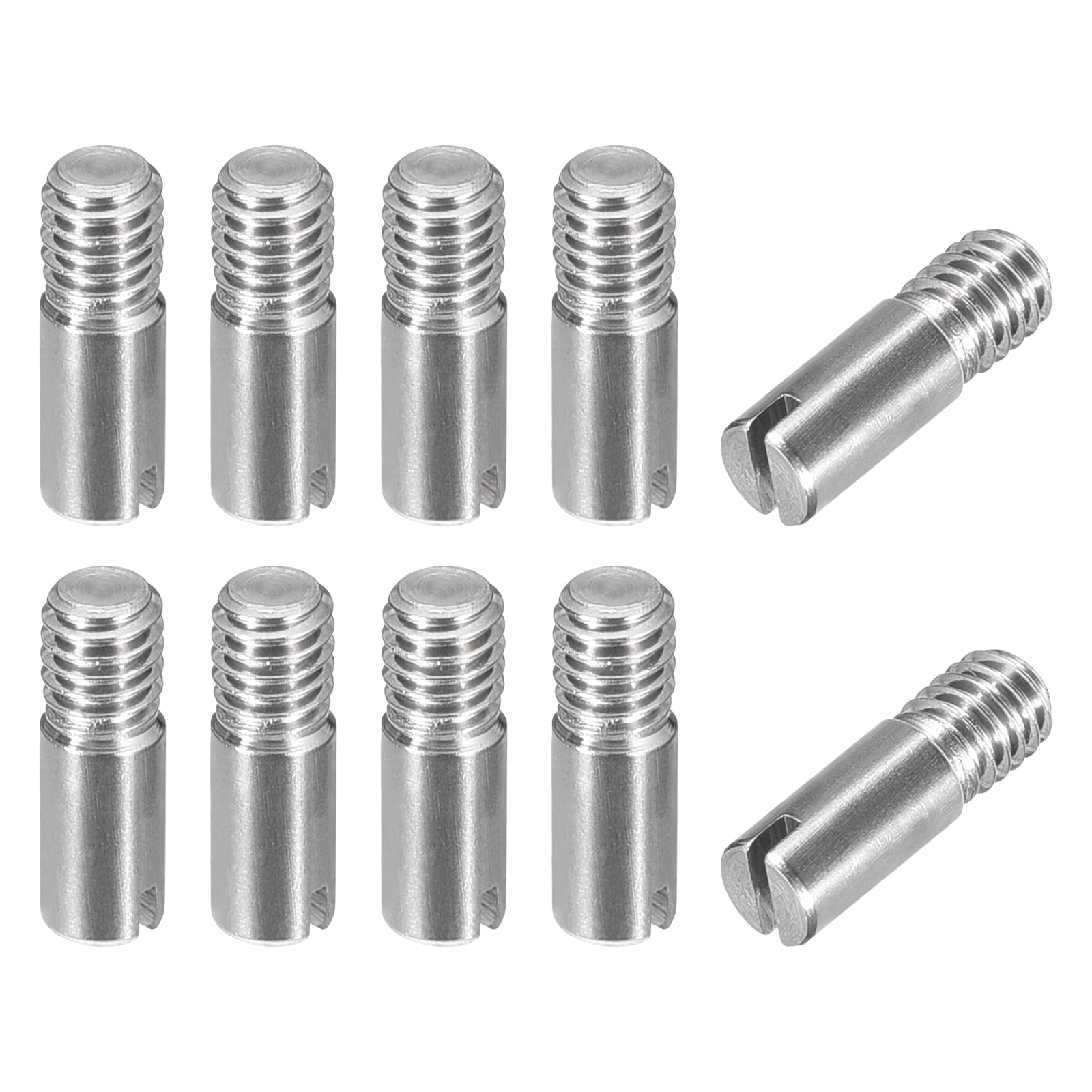 Uxcell 10 pack M4 x 12mm Slotted Cylindrical Pin 304 Stainless Steel ...
