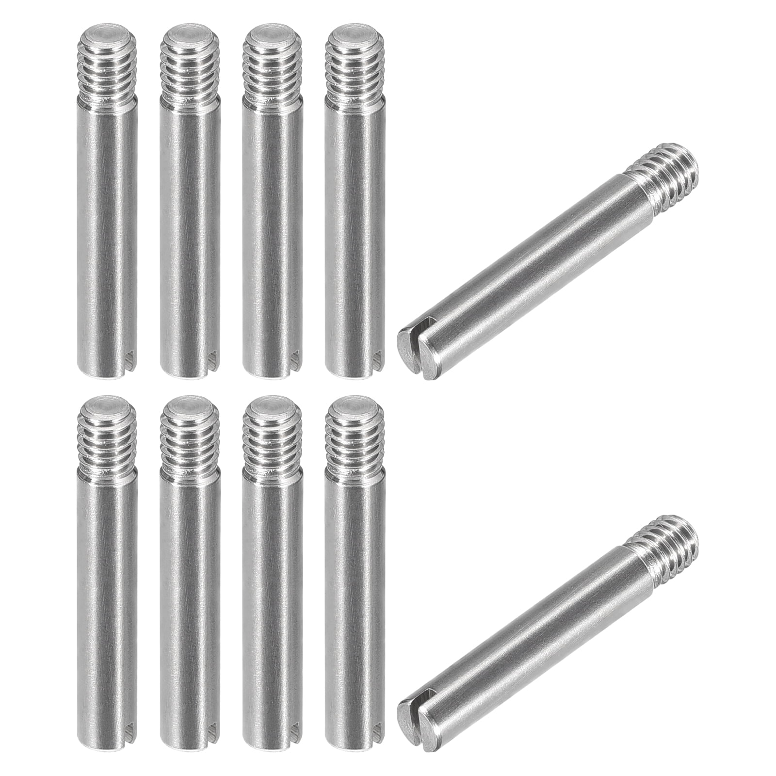 Uxcell 10Pack M4 x 25mm Slotted Cylindrical Pin 304 Stainless Steel ...