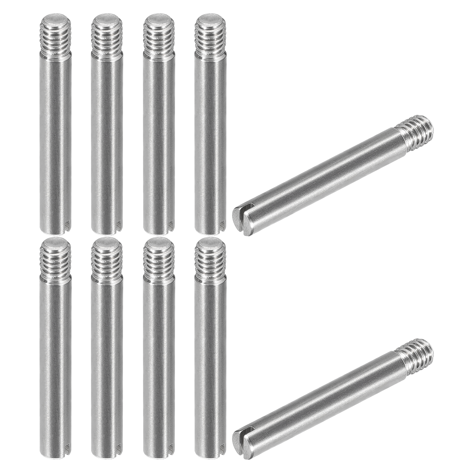 Uxcell 10Pack M4 x 30mm Slotted Cylindrical Pin 304 Stainless Steel ...