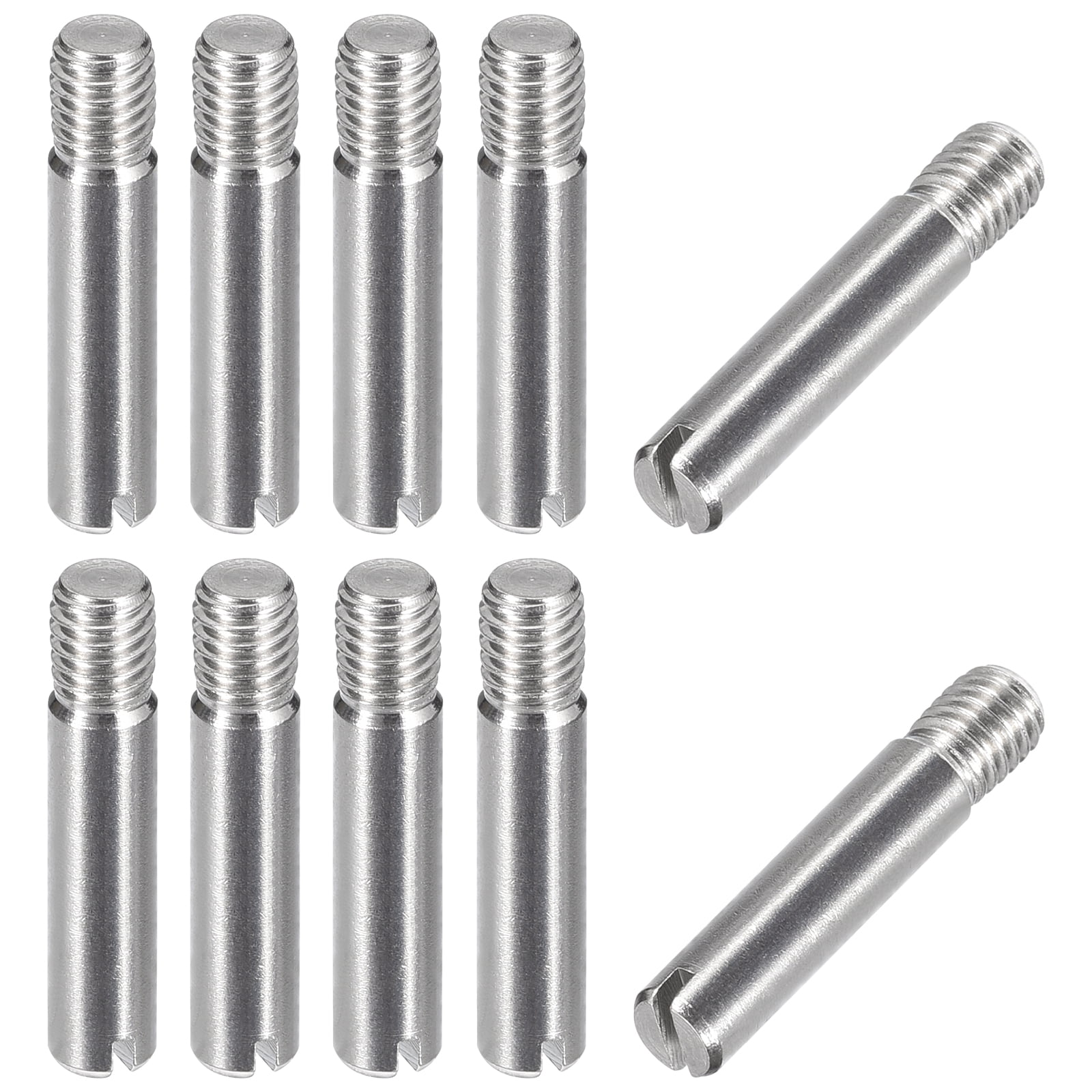 Uxcell 10Pack M5 x 25mm Slotted Cylindrical Pin 304 Stainless Steel ...