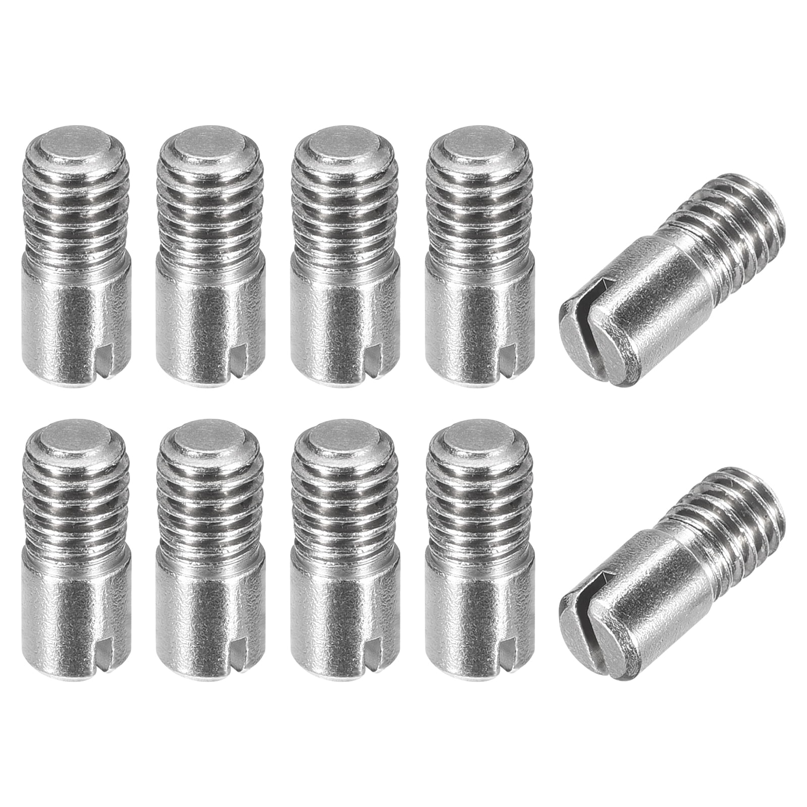 Uxcell 10 pack M6 x 14mm Slotted Cylindrical Pin 304 Stainless Steel ...