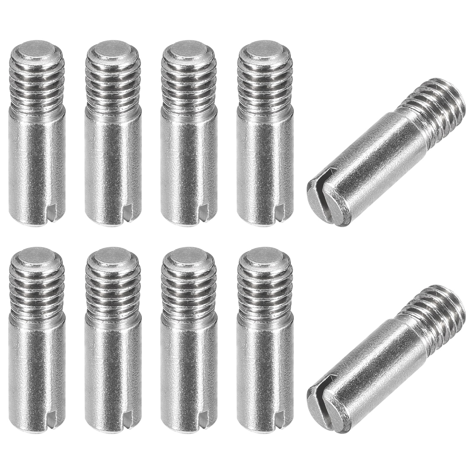 Uxcell 10Pack M6 x 20mm Slotted Cylindrical Pin 304 Stainless Steel ...