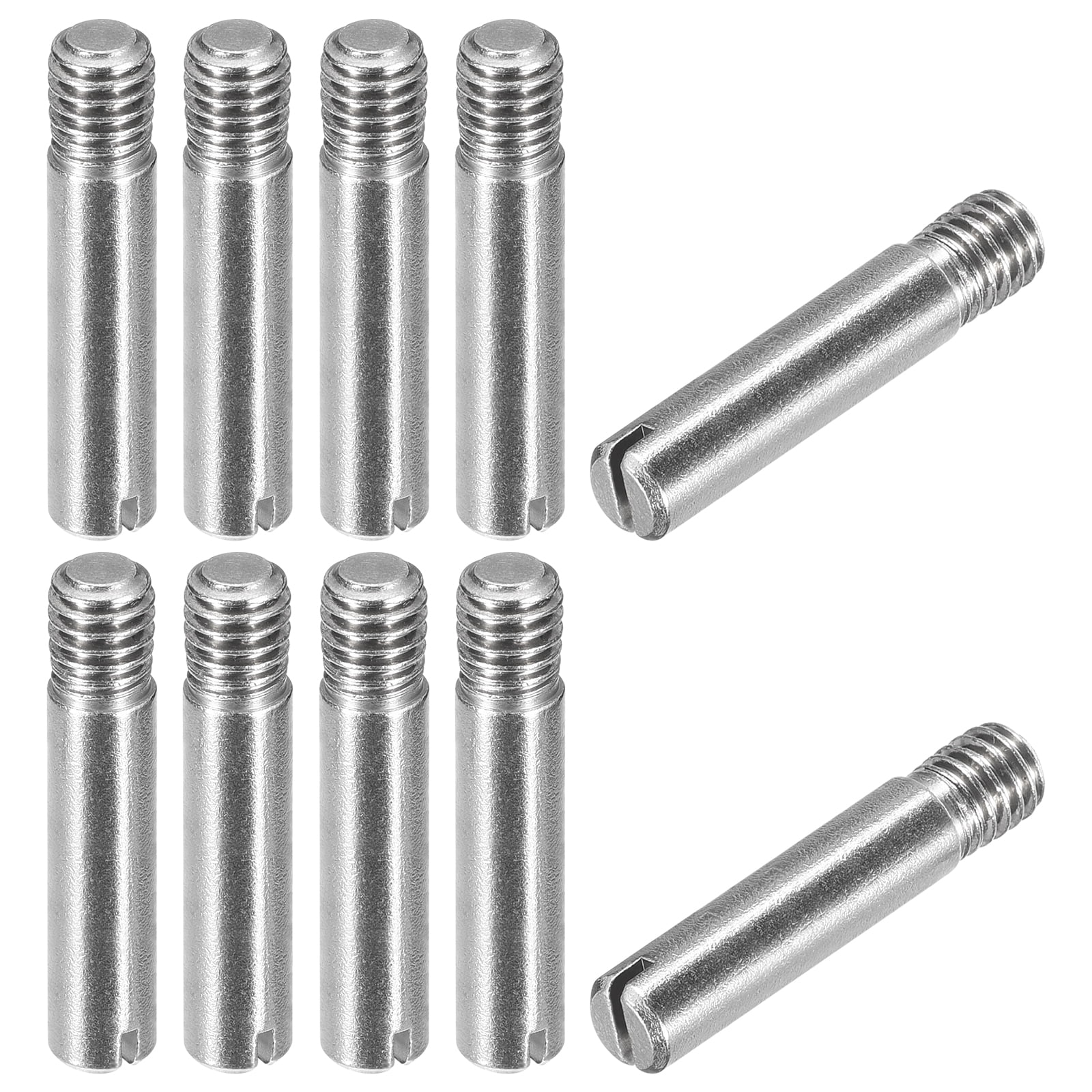 Uxcell 10 pack M6 x 30mm Slotted Cylindrical Pin 304 Stainless Steel ...