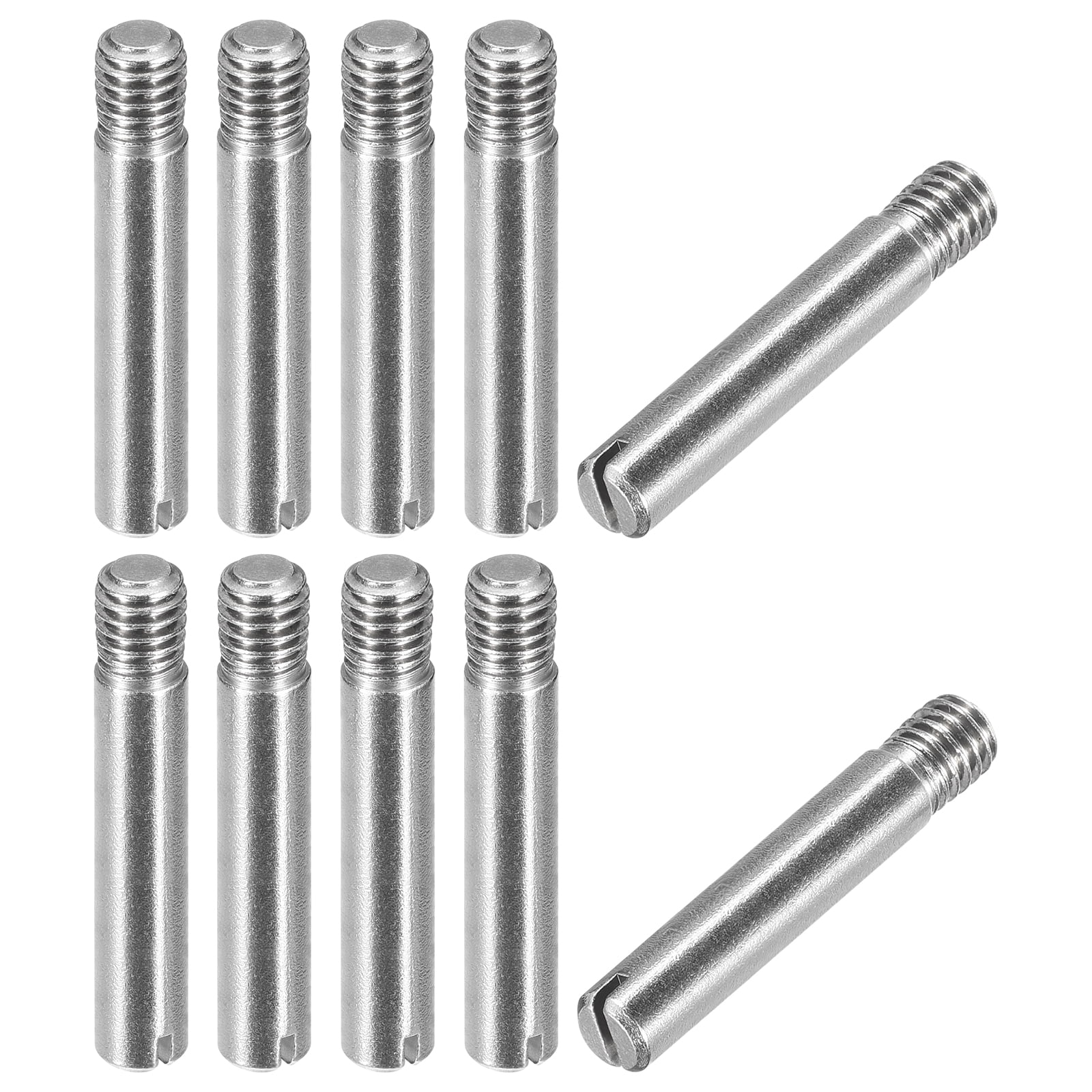 Uxcell 10Pack M6 x 35mm Slotted Cylindrical Pin 304 Stainless Steel ...
