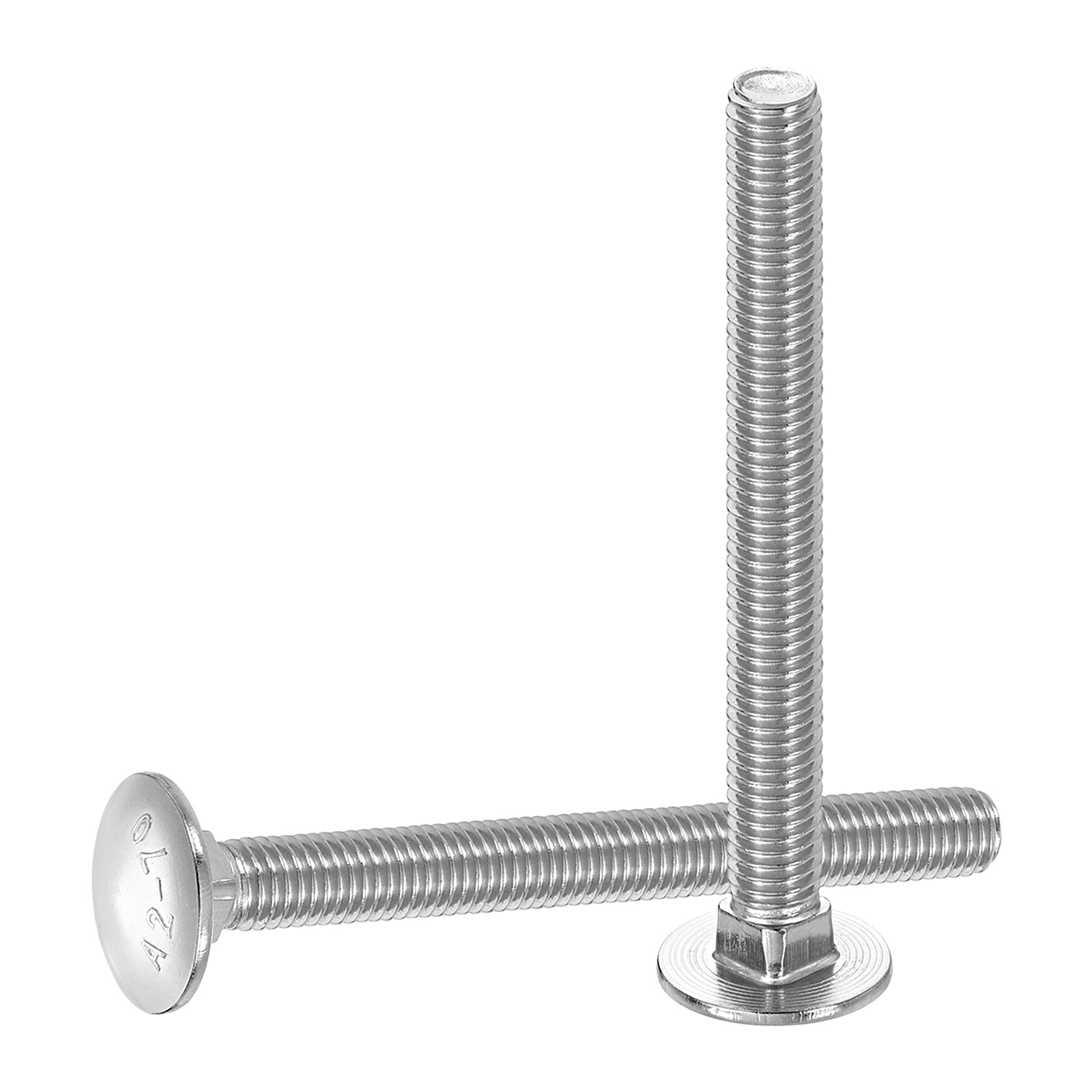 Uxcell 10Pack M8 x 80mm Stainless Steel Carriage Bolts Round Head ...