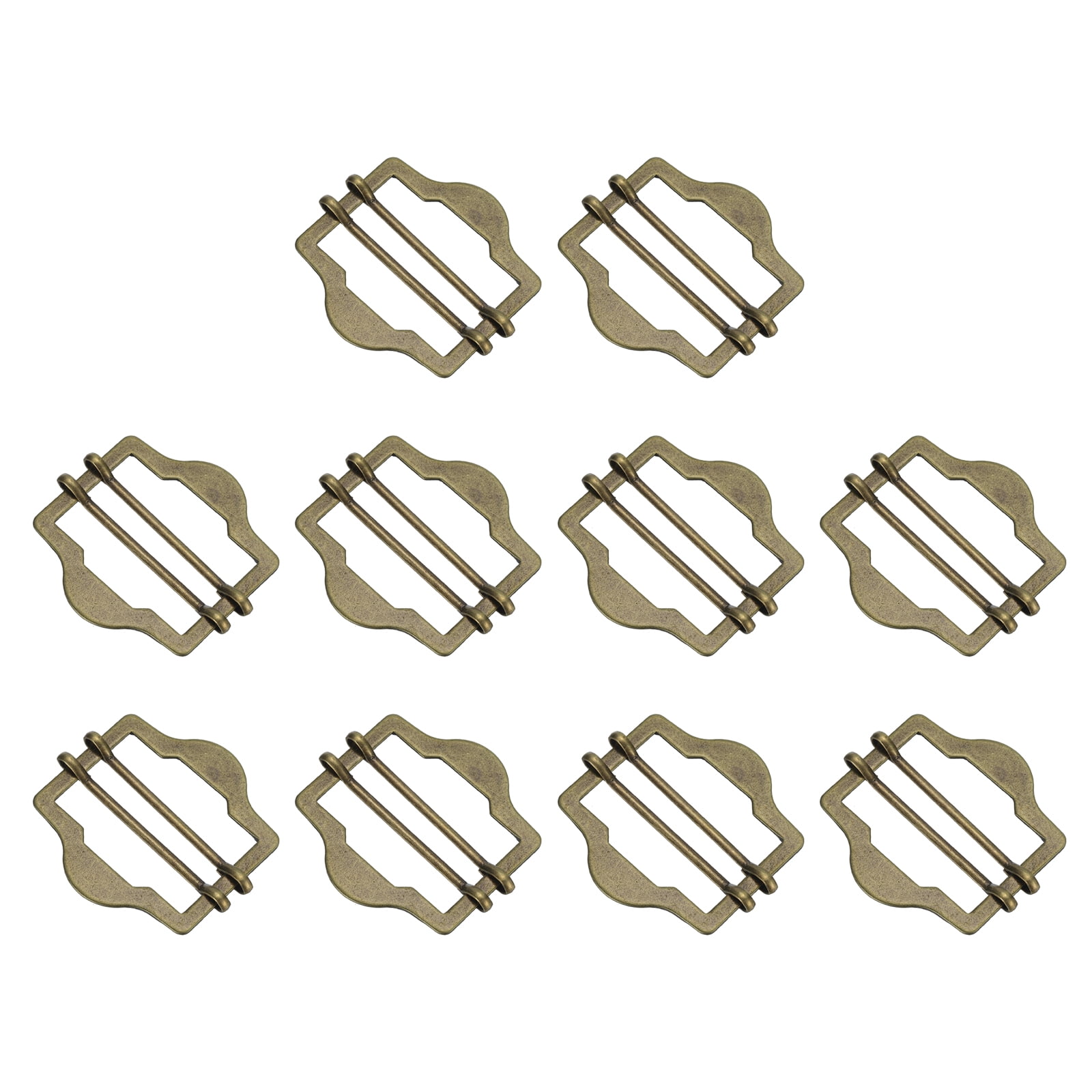 Uxcell 10Pack Metal Adjuster Slide Buckles, 30mm Webbing Strap Roller ...