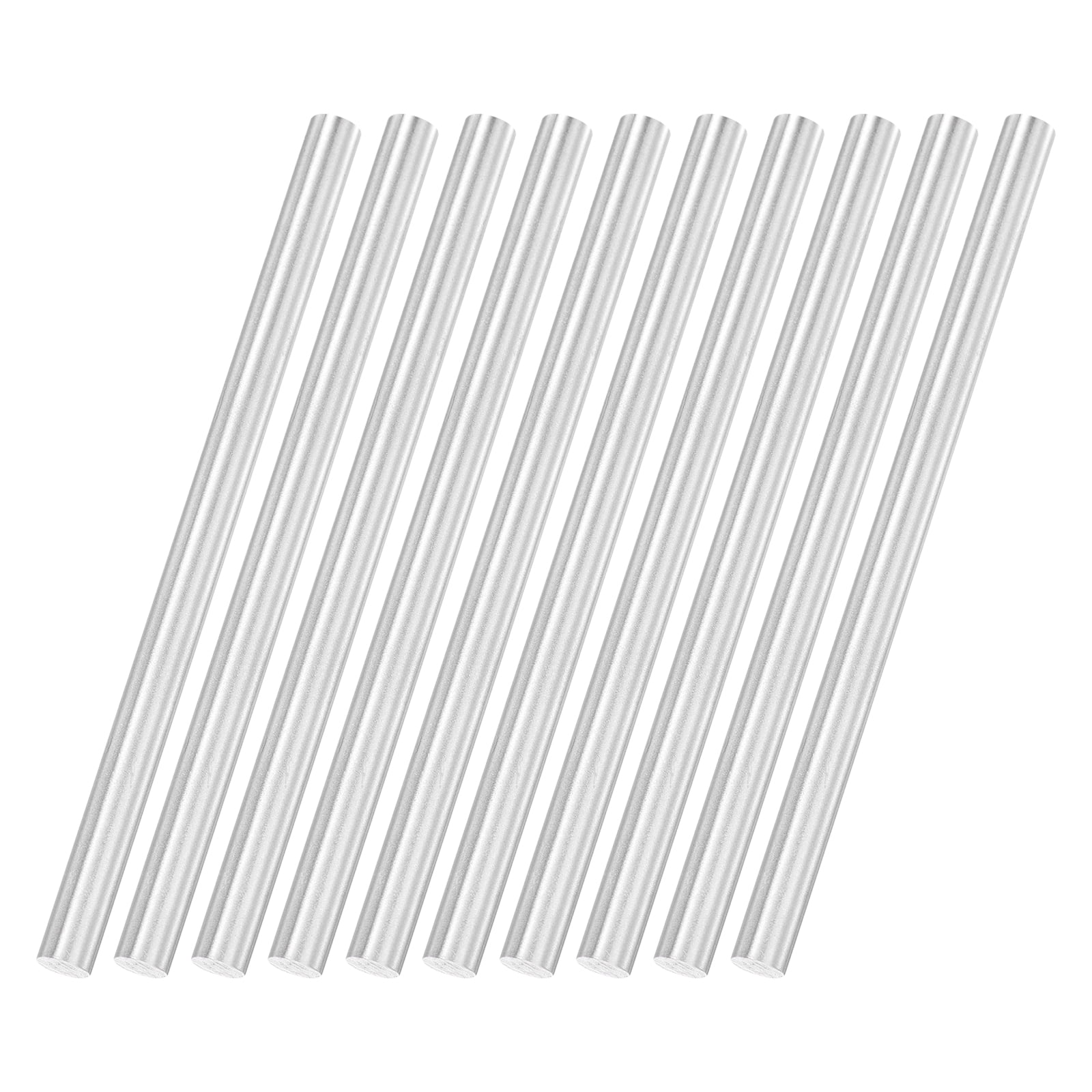 Uxcell 10Pack Round Steel Rods, 5.5mm x 100mm SKD11 Steel Solid Lathe ...