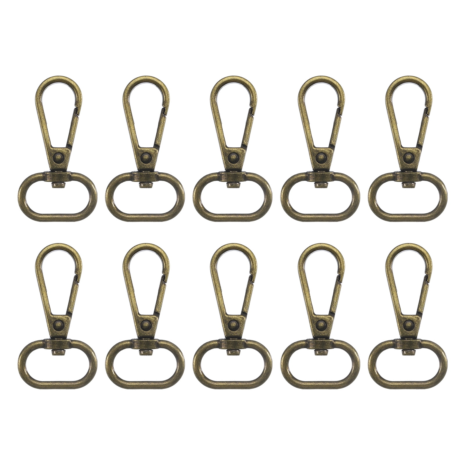 Uxcell 10Pack Swivel Clasps, 0.8" Oval Ring Lobster Clasp Claw Push ...