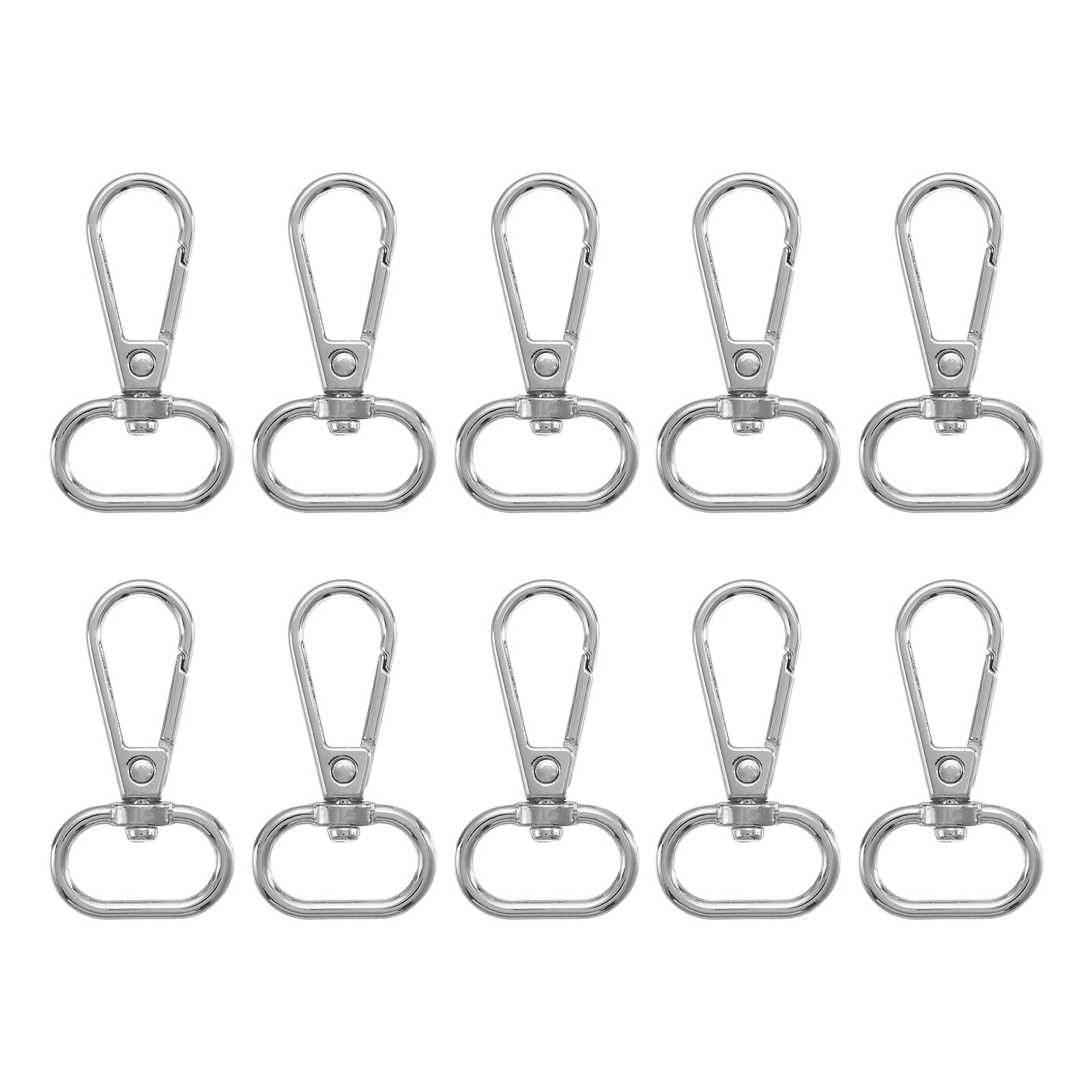 Uxcell 10Pack Swivel Clasps, 0.8" Oval Ring Lobster Clasp Claw Push ...