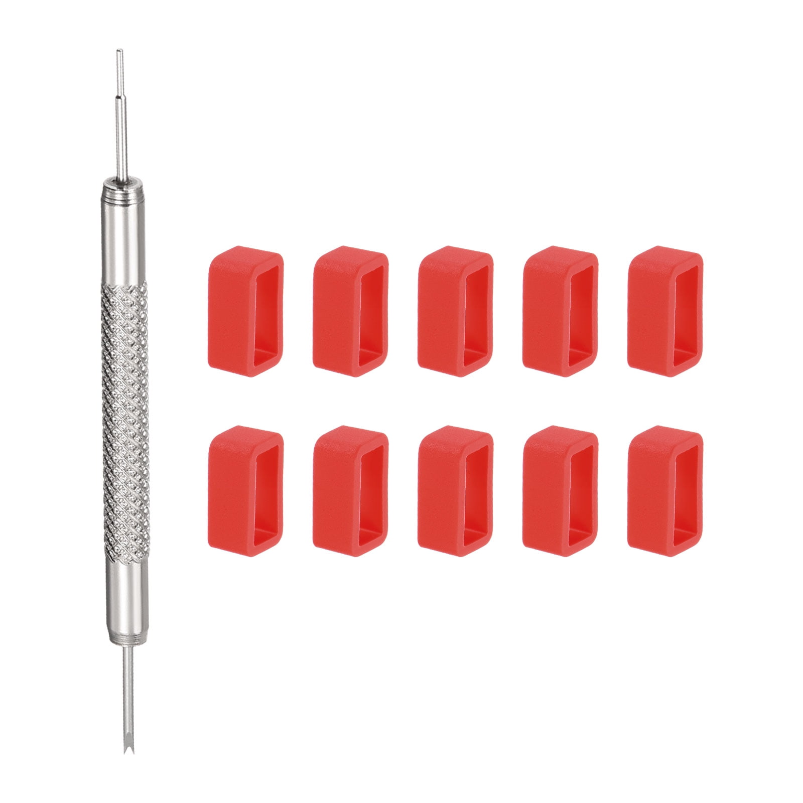 Uxcell 10Pack Watch Strap Loop 12mm Rubber Watch Holder Fastener Rings ...
