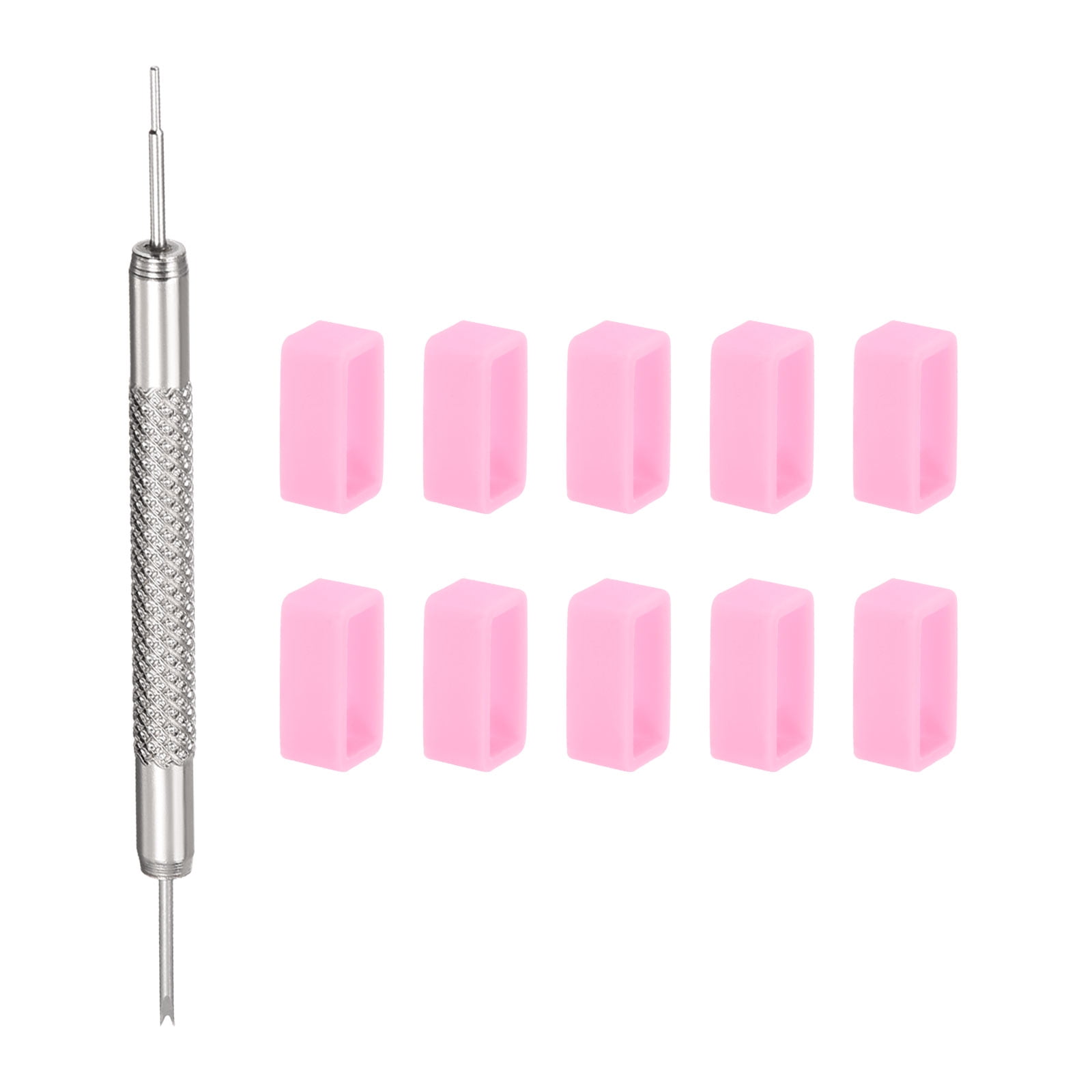 Uxcell 10Pack Watch Strap Loop 14mm Rubber Watch Holder Fastener Rings ...