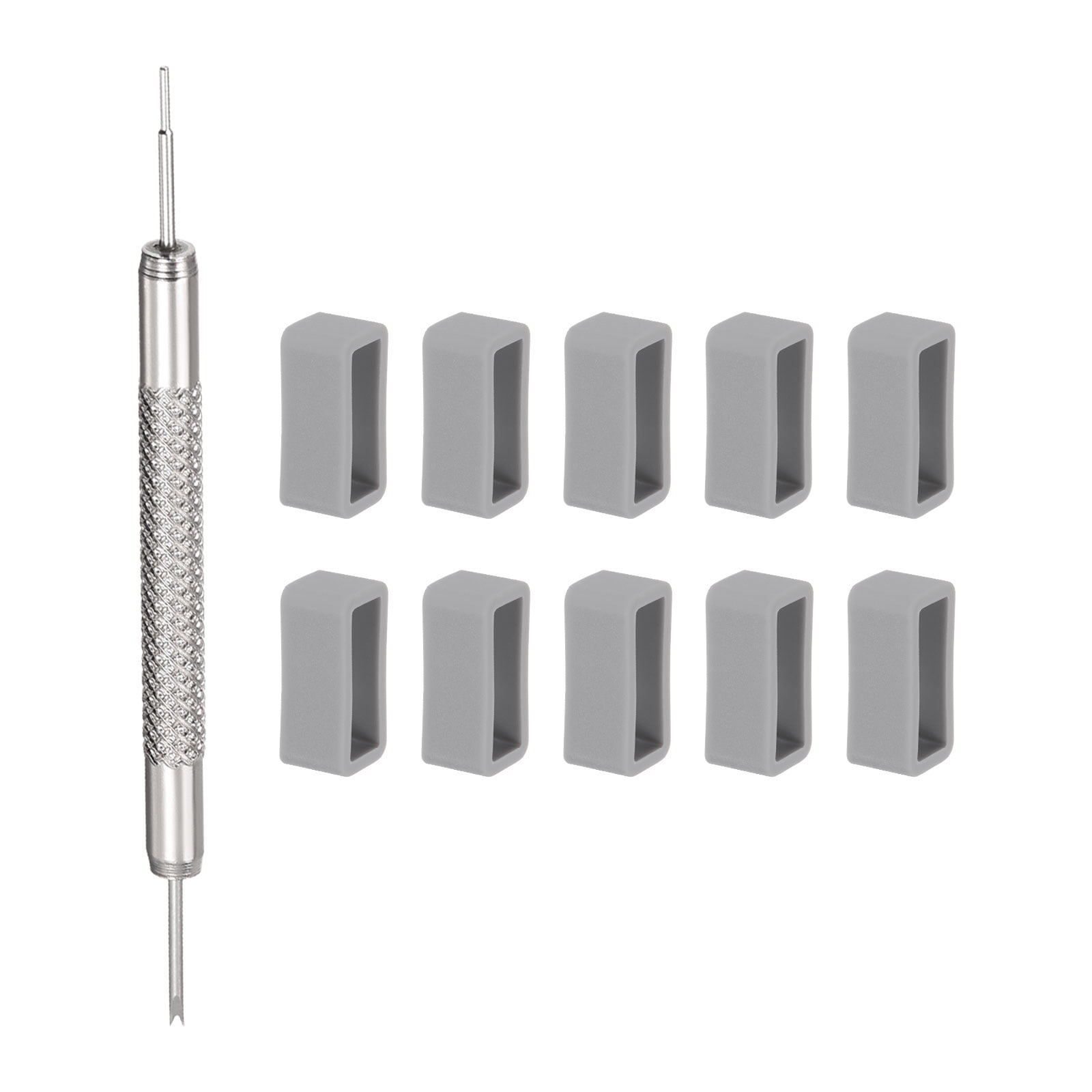 Uxcell 10Pack Watch Strap Loop 16mm Rubber Watch Holder Fastener Rings ...