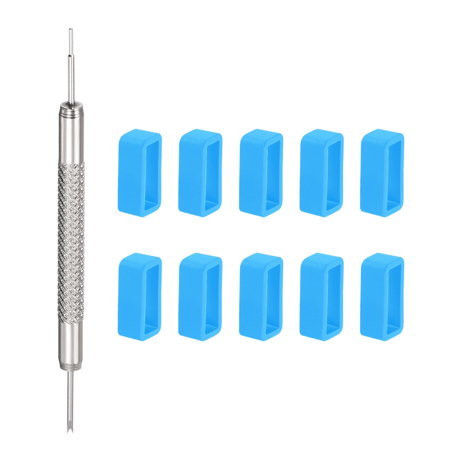 Uxcell 10Pack Watch Strap Loop 16mm Rubber Watch Holder Fastener Rings ...